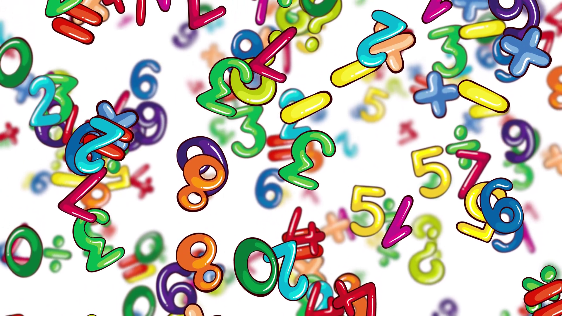 Colorful Numbers Symbols Animation Stock Footage SBV-352533740 ...