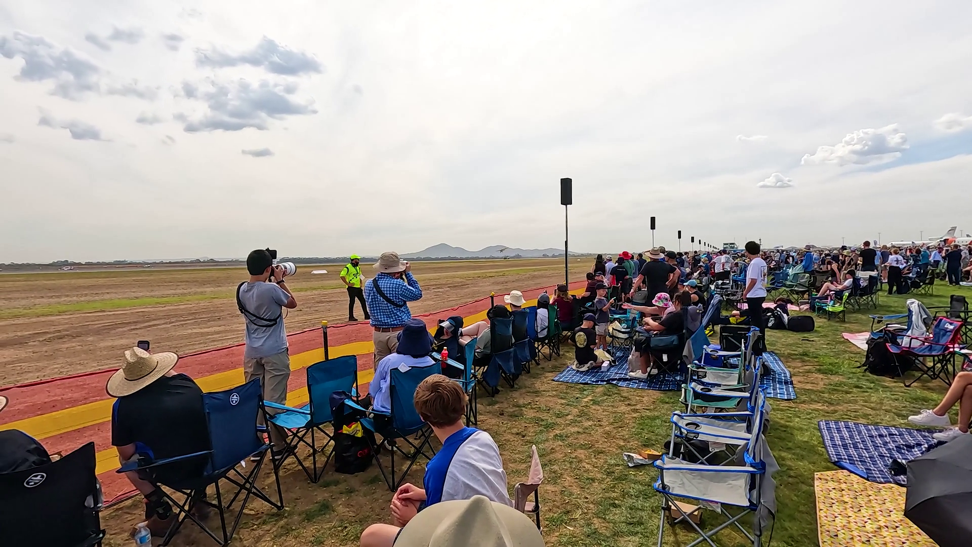 Crowd Enjoys Airshow At Geelong Victoria Stock Footage SBV-352481839 ...