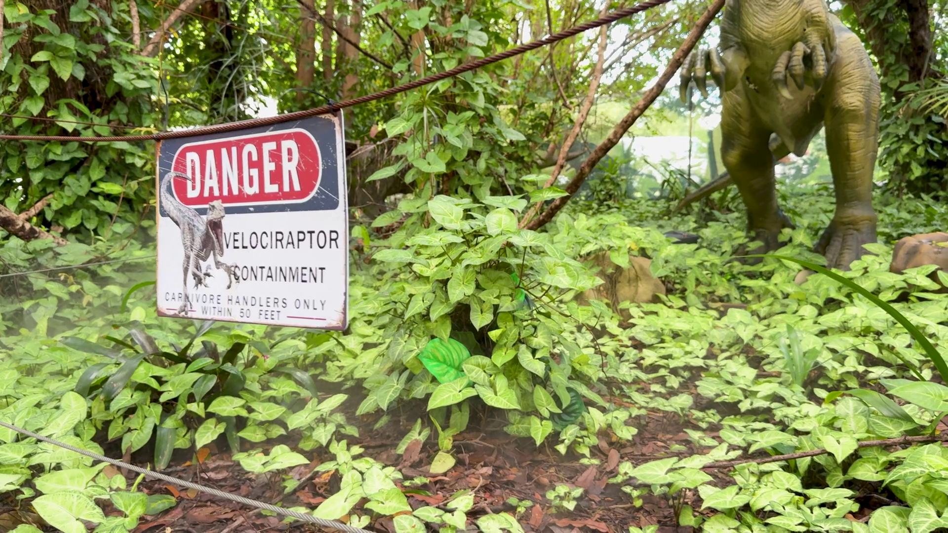 Velociraptor Animatronic Approaches Warning Stock Footage SBV-353195047 ...