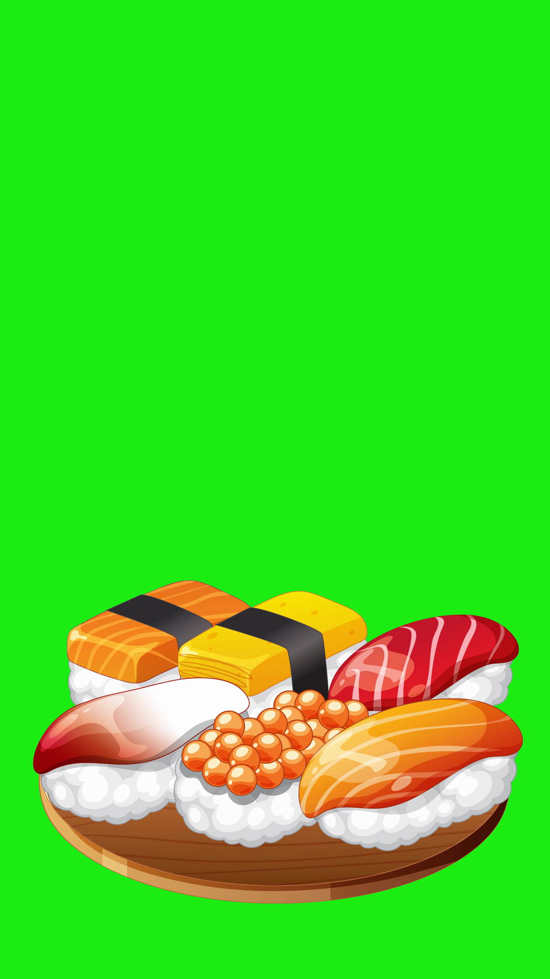 Sushi Platter Animation On Green Background Stock Footage SBV-353139180 ...