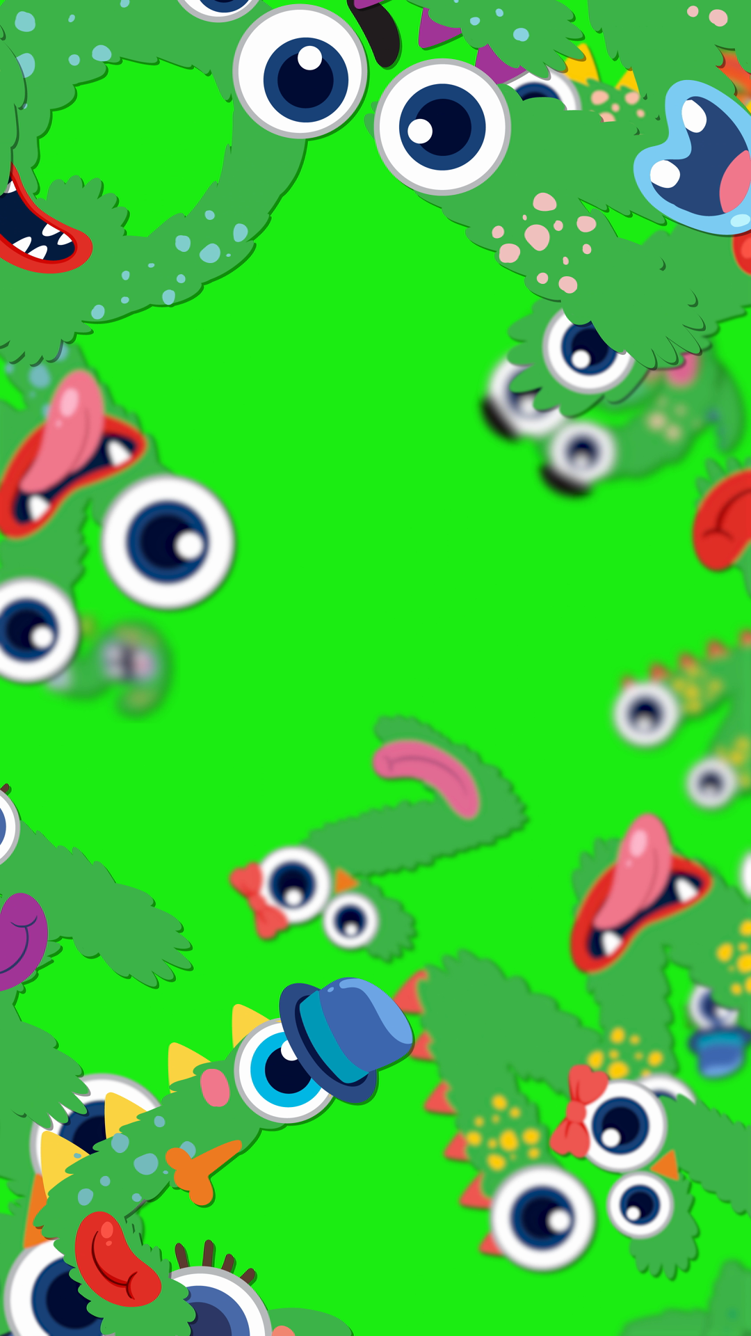 Whimsical Green Monsters In Playful Animation Stock Footage SBV ...