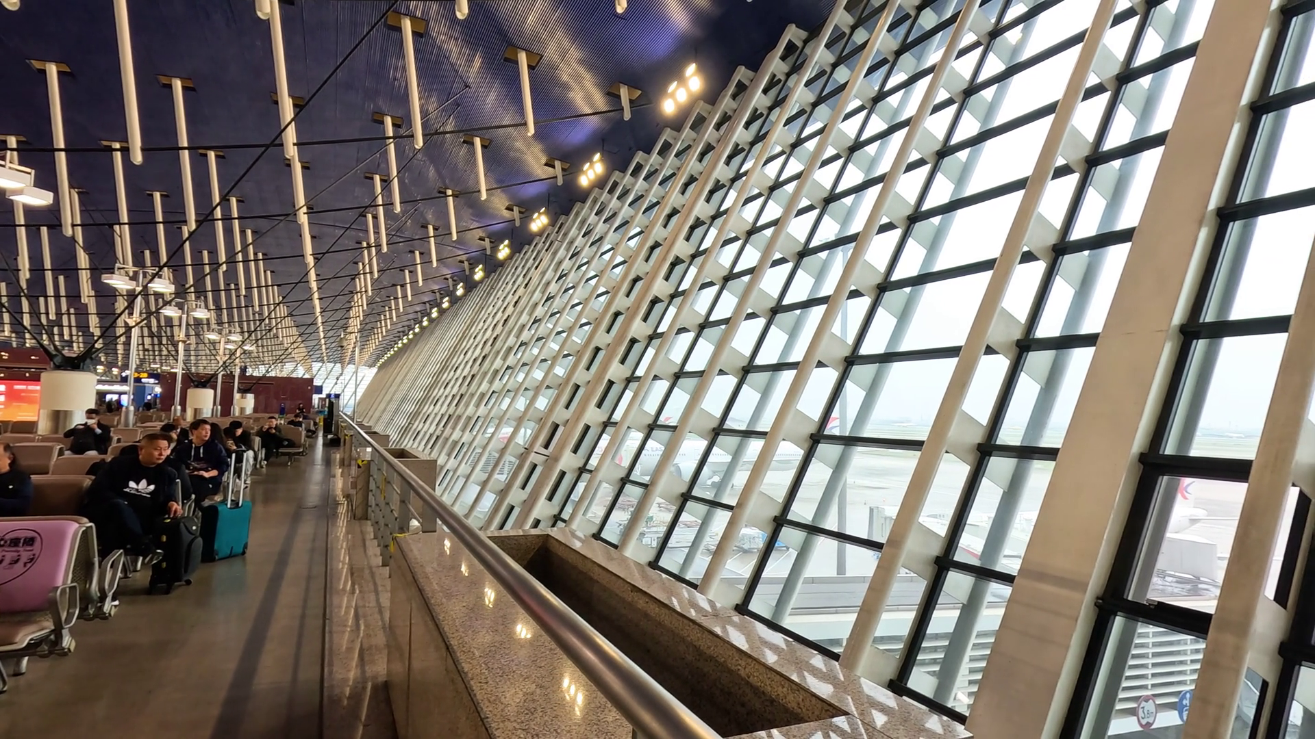Shanghai Pudong Airport Terminal Activity Stock Footage SBV-352398299 ...