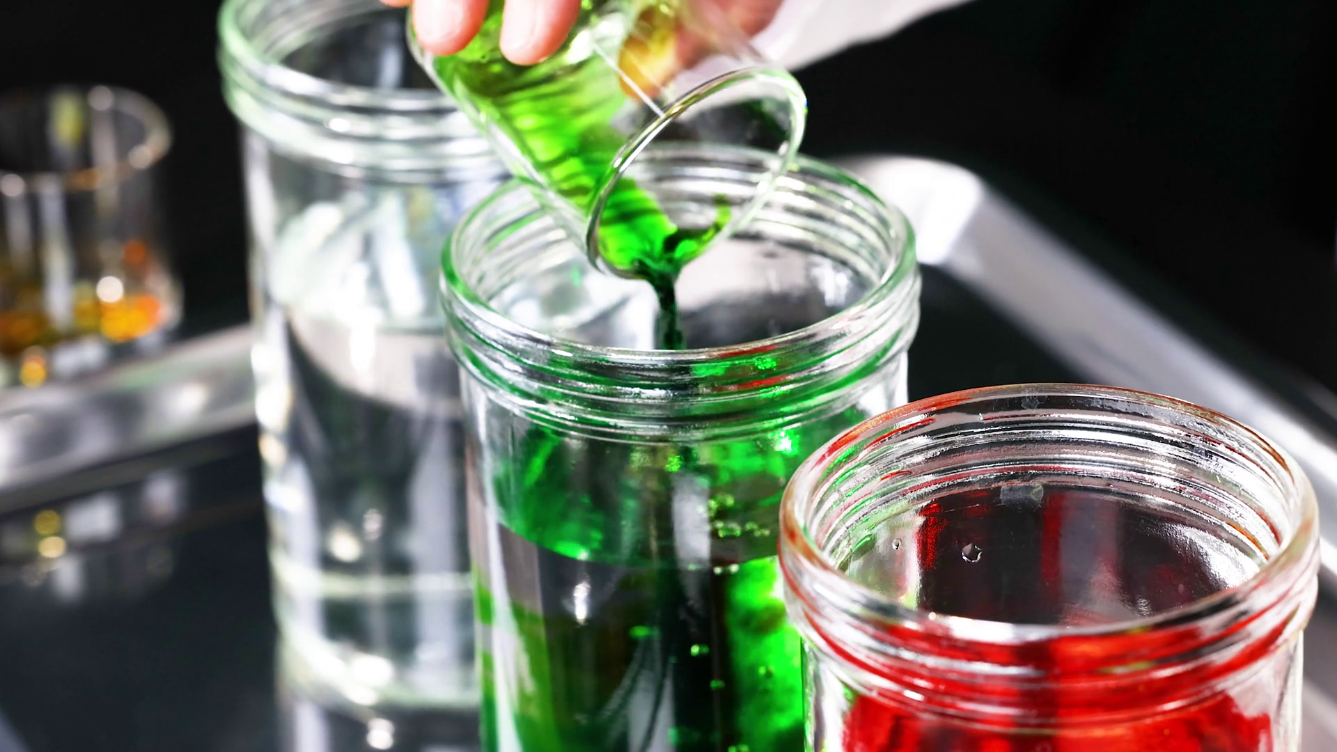 Pouring Green Food Coloring Into Water Stock Footage SBV-352544031 ...