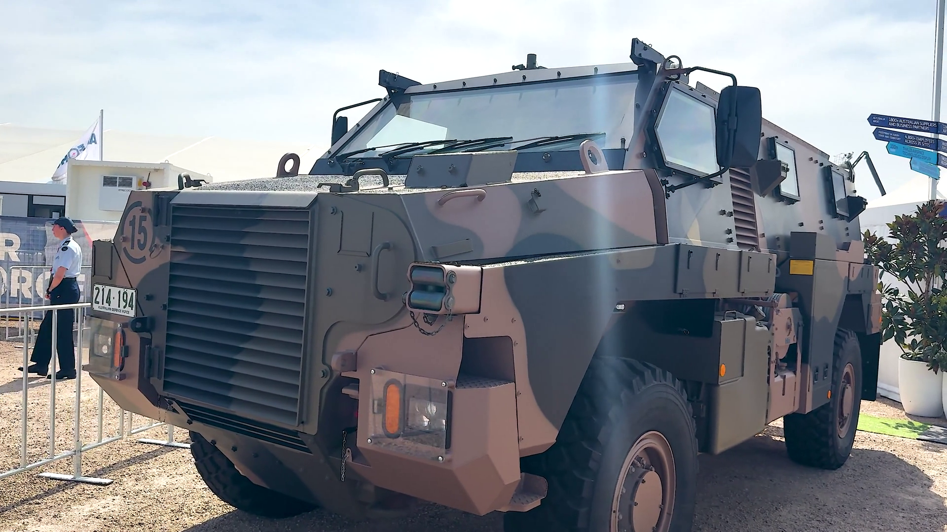 Bushmaster Armored Vehicle At Avalon Airshow Stock Footage SBV ...