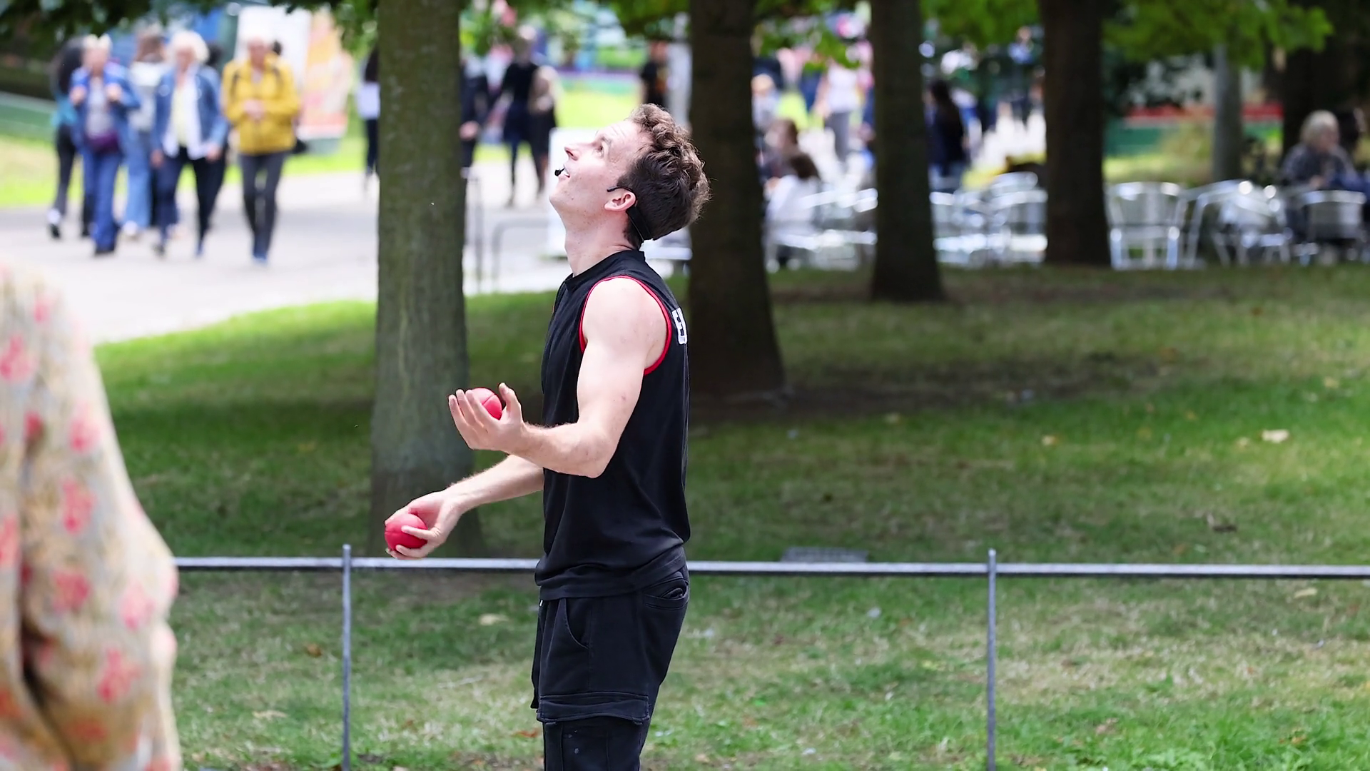 Street Performer Juggling At Festival Stock Footage SBV-352799488 ...