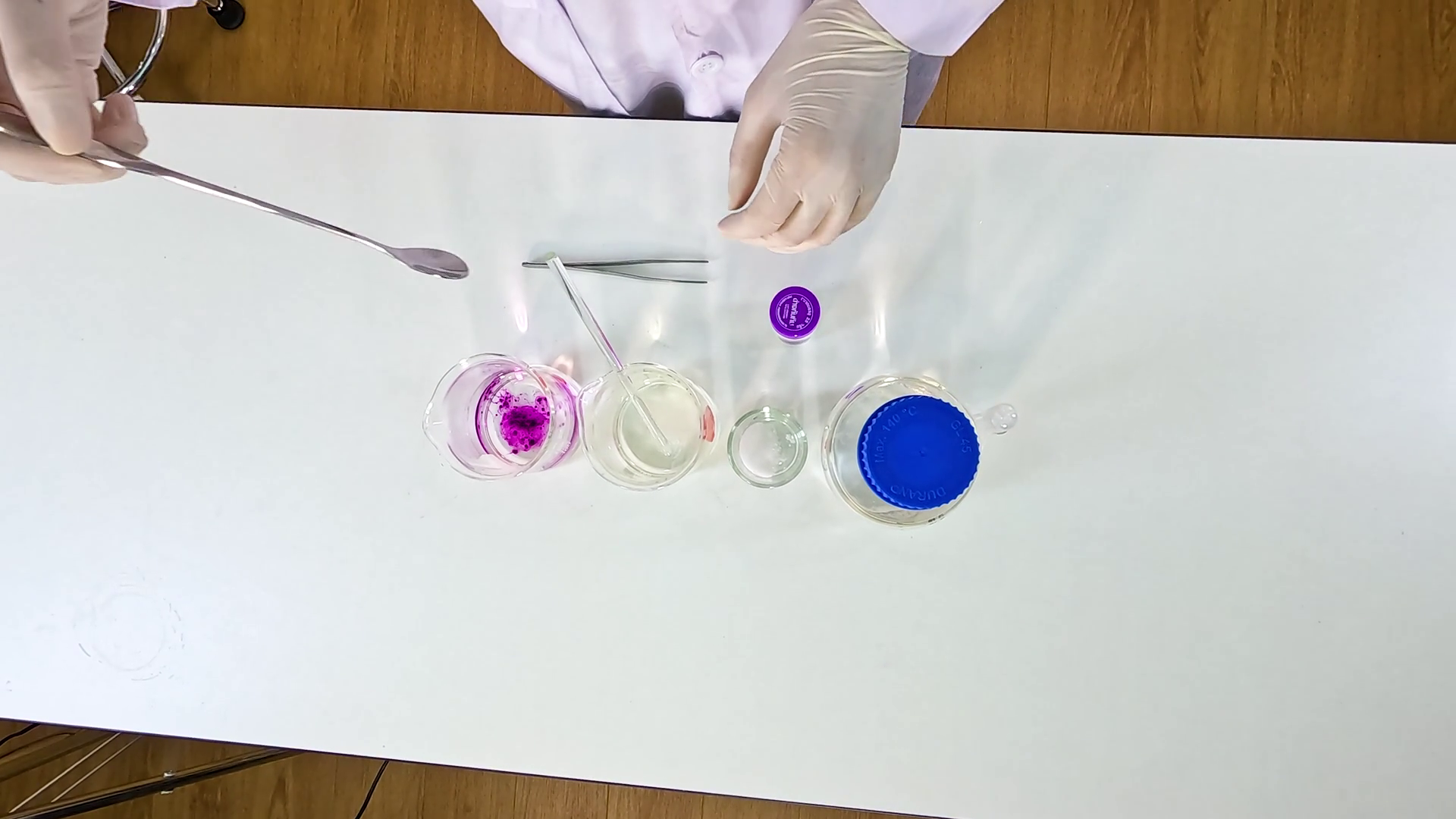 Chemical Chameleon Experiment With Potassium Stock Footage SBV ...