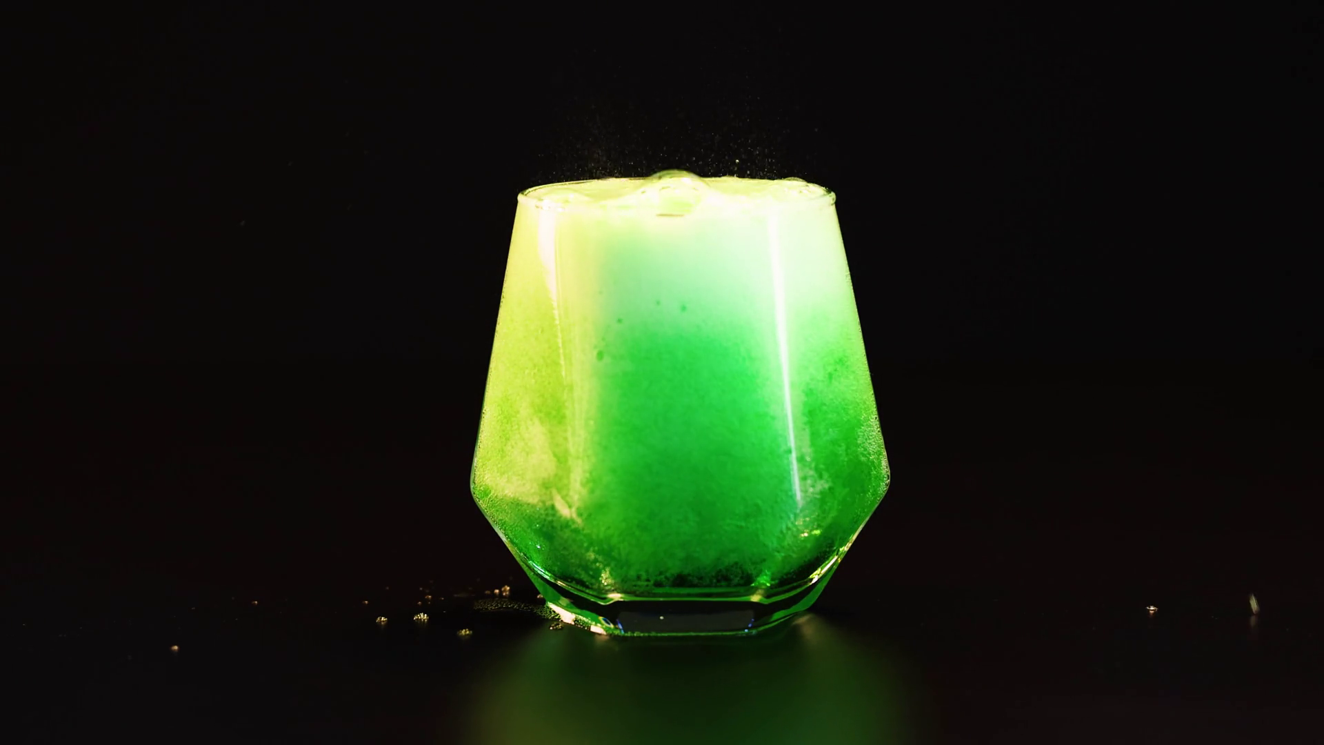 Pouring Green Fizzy Drink In Glass Stock Footage SBV-352299176 ...