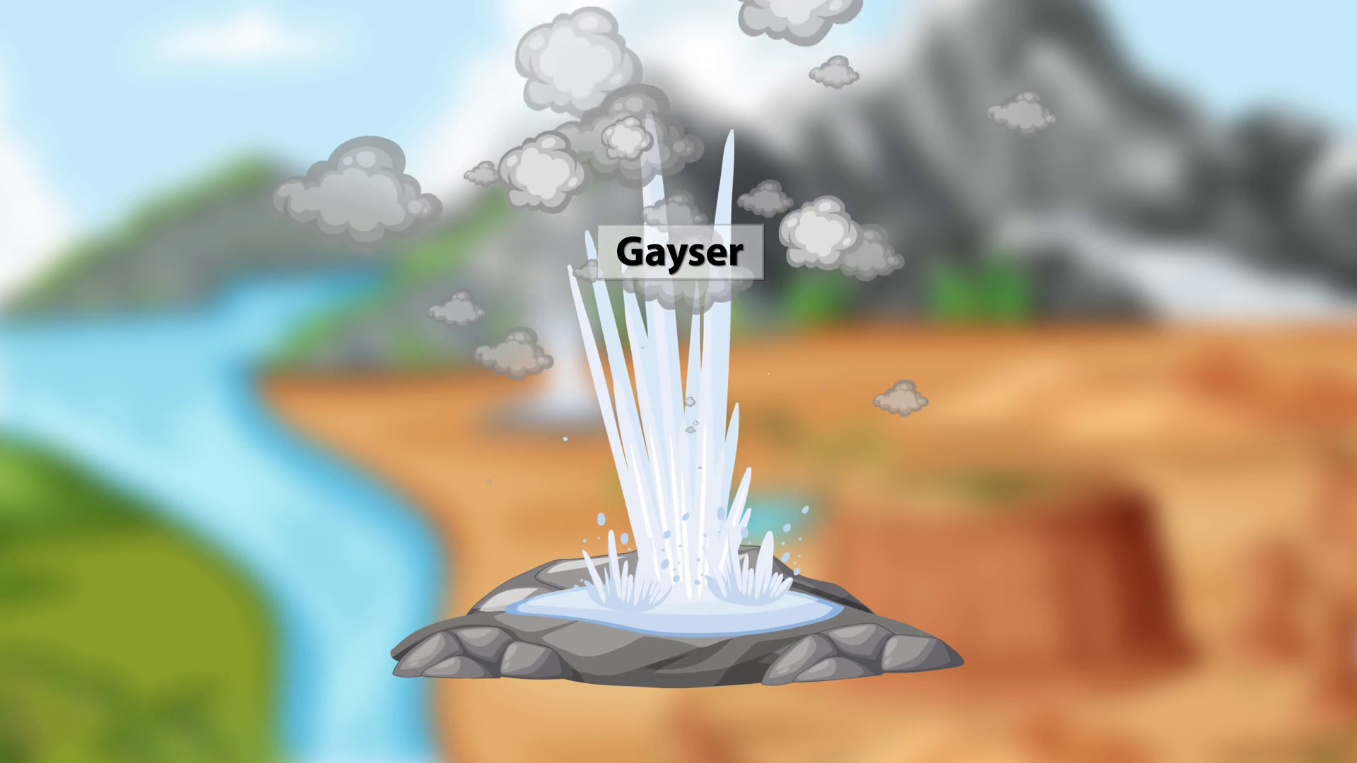 Geyser Eruption In Scenic Landscape Stock Footage SBV-352826223 ...