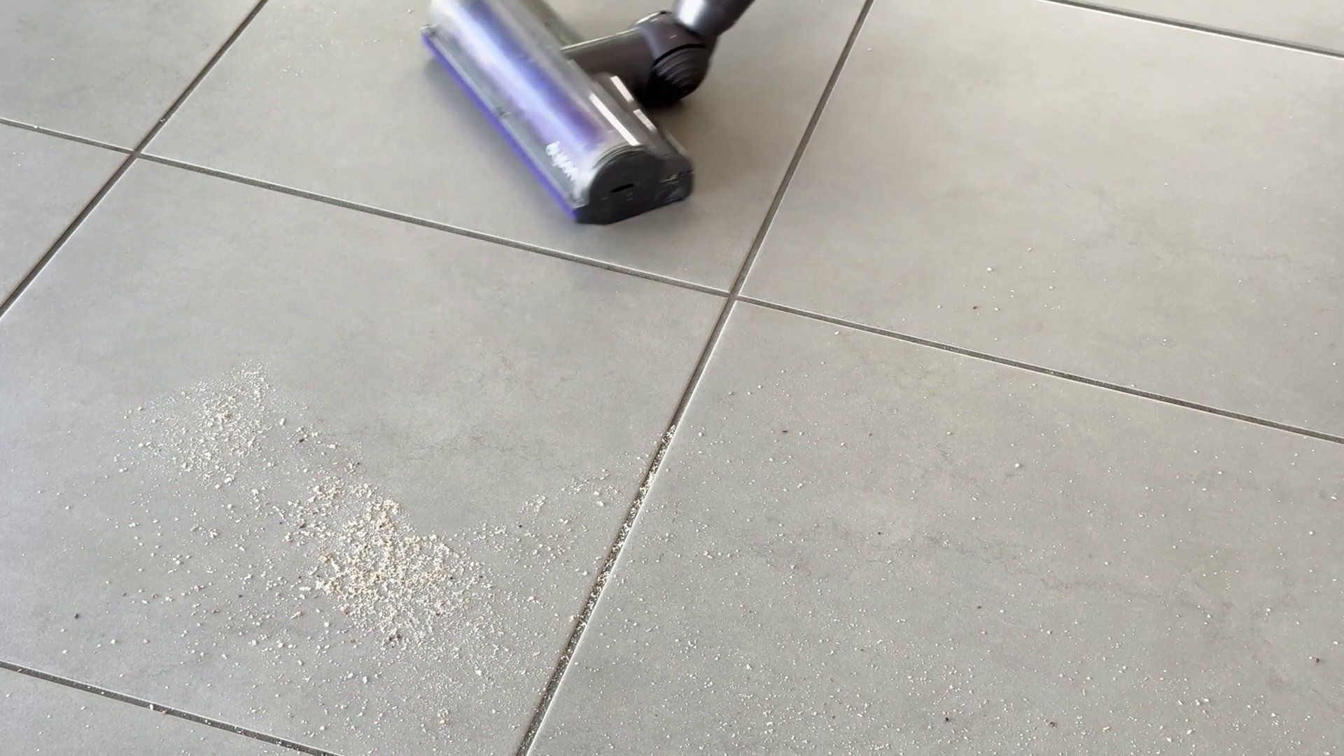 Vacuum Cleaning Crumbs From Tile Floor In Stock Footage SBV-352601135 ...