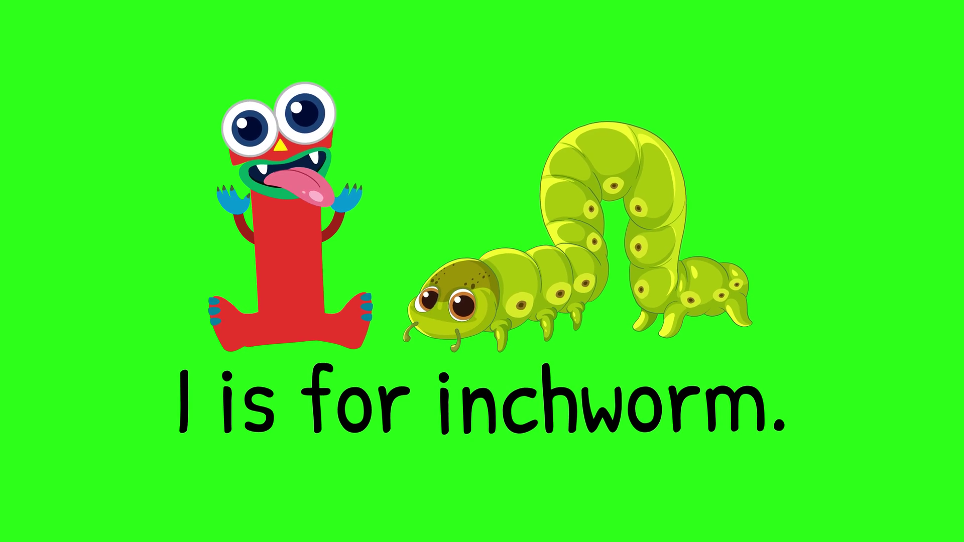 Alphabet Animation: I Inchworm On Green Stock Footage SBV-352534167 ...
