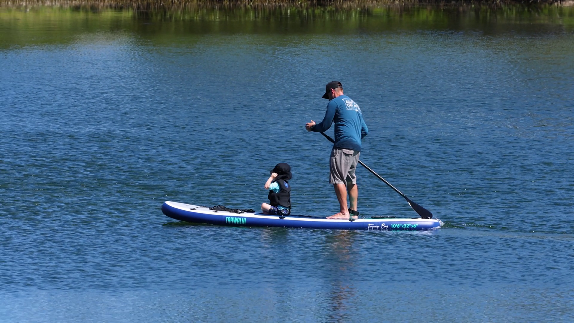Family Fun On Stand-up Paddleboard Stock Footage SBV-353017825 ...