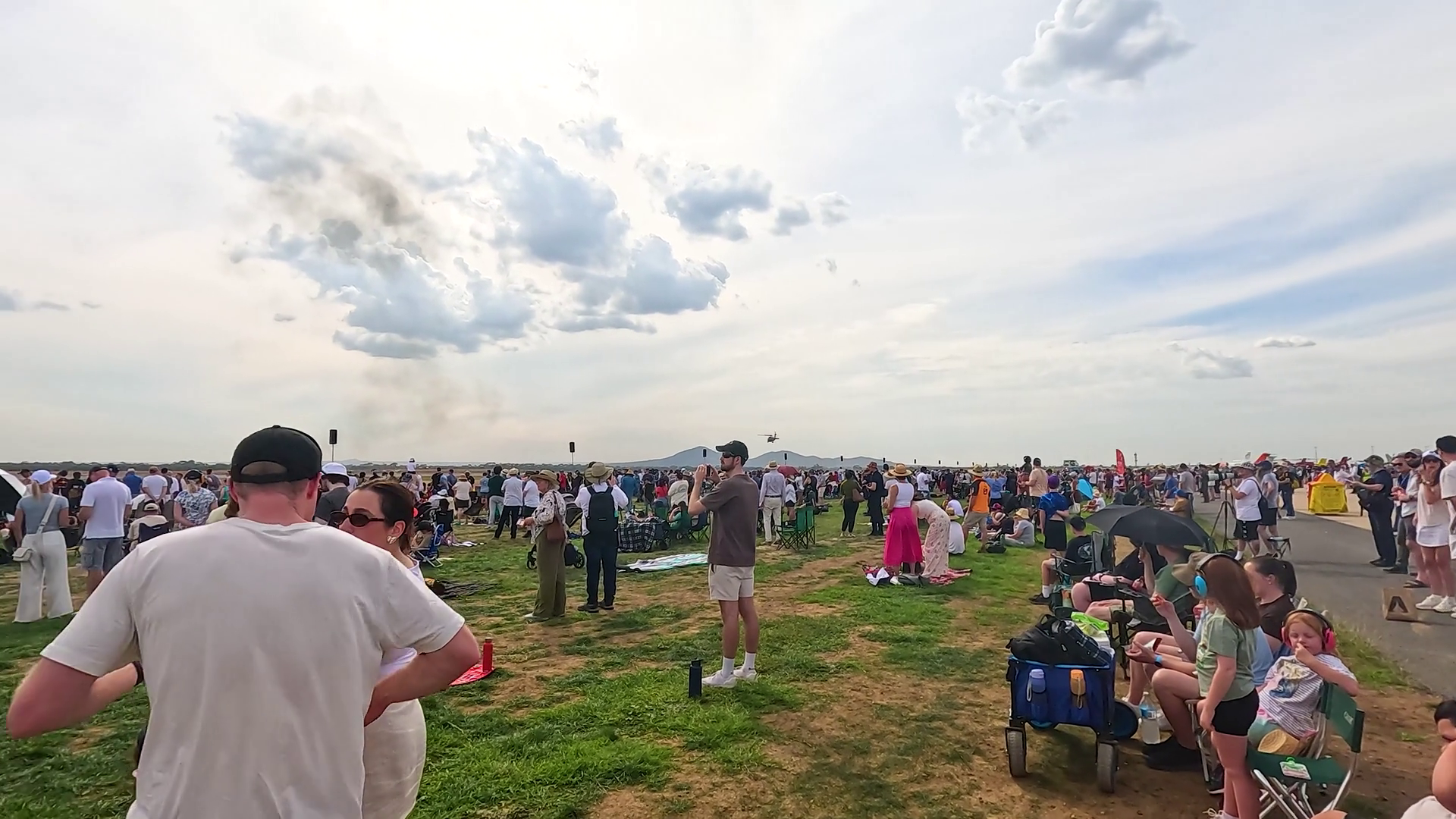 Crowd Enjoying Airshow In Geelong Australia Stock Footage SBV-352577030 ...