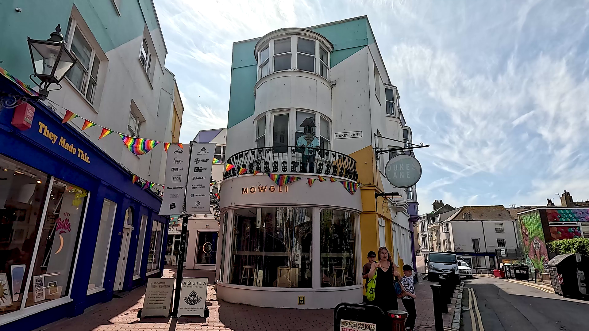 Brighton Street Scene With Colorful Banners Stock Footage SBV-352708981 ...
