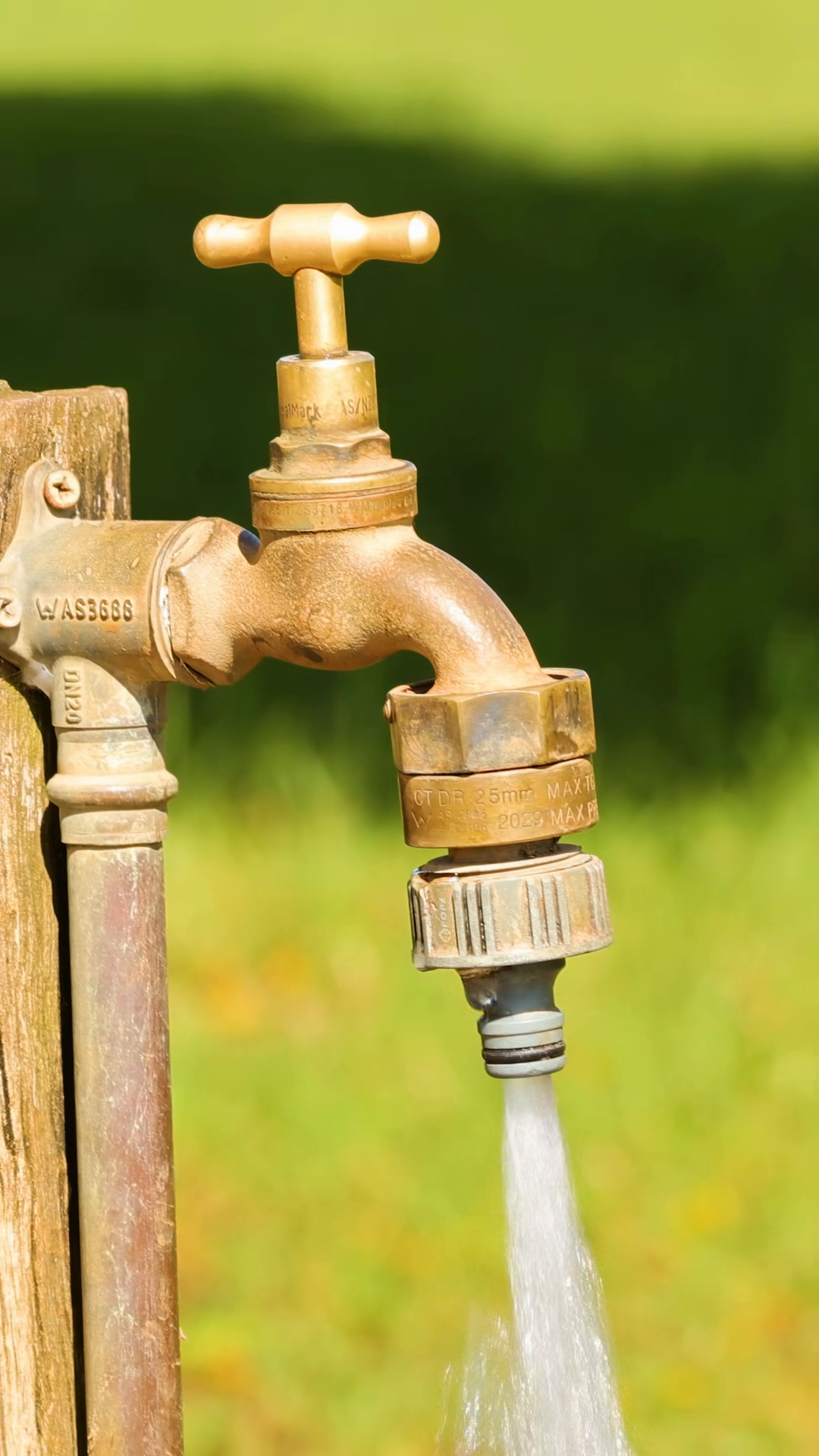 Turning Off Farm Water Faucet In Daylight Stock Footage SBV-353631357 ...