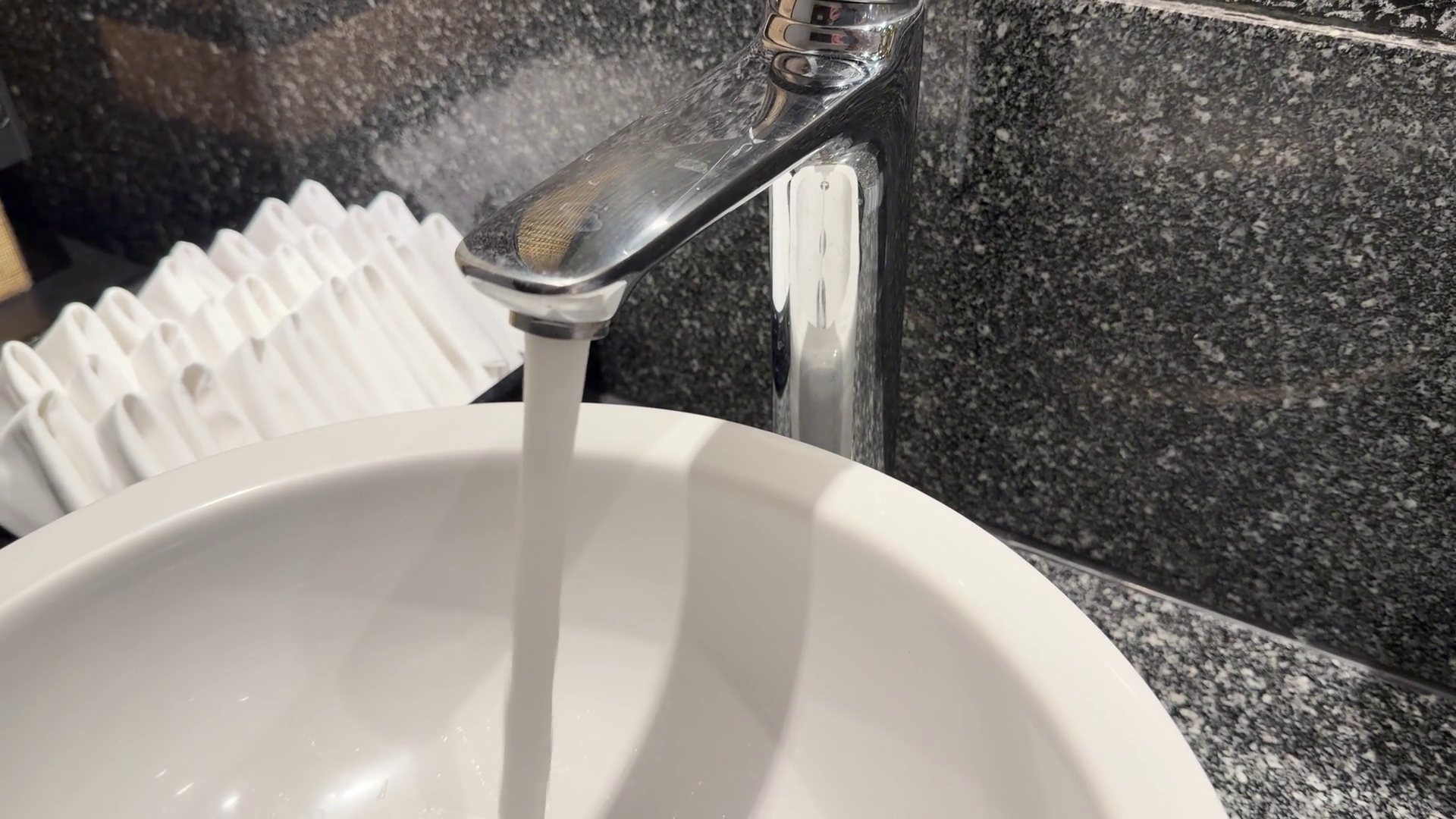 Turning On Off Tap Water In Modern Bathroom Stock Footage SBV-353449847 ...