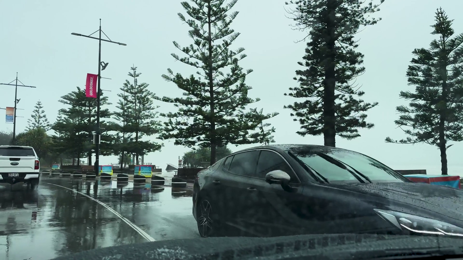 Cyclone Approaching Gold Coast Streets Stock Footage SBV-352515674 ...