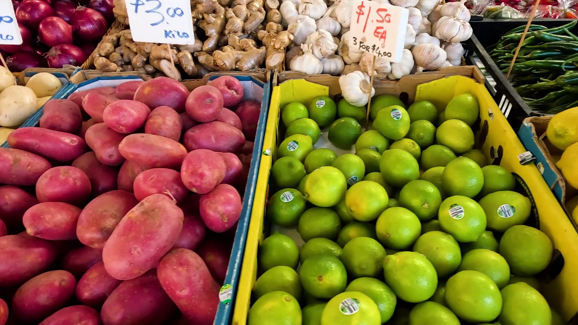 Fresh Produce At Queen Victoria Market Stock Footage SBV-352397456 ...