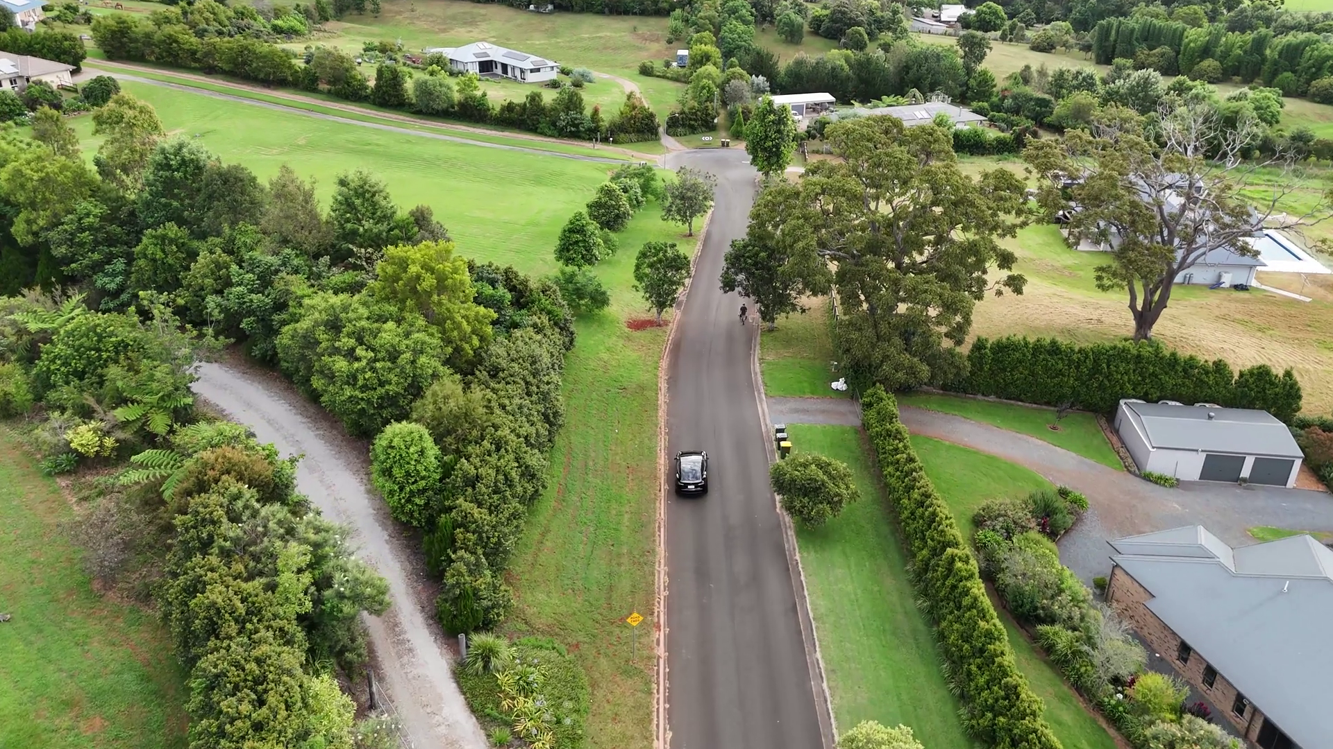 Aerial View Of Suburban Drive Stock Footage SBV-352536806 - Storyblocks