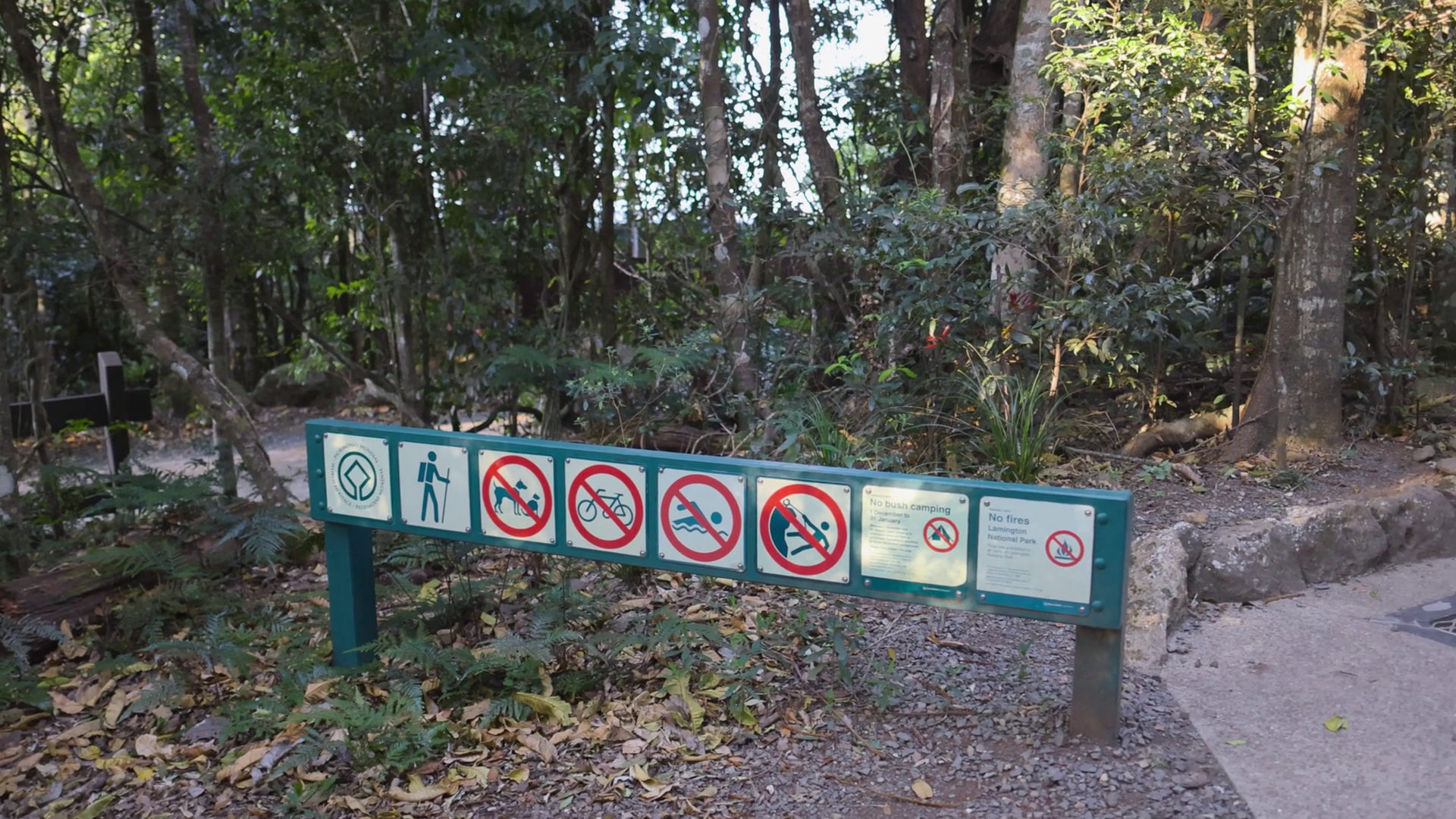 Binna Burra Rainforest Entrance Signs Stock Footage SBV-352917444 ...