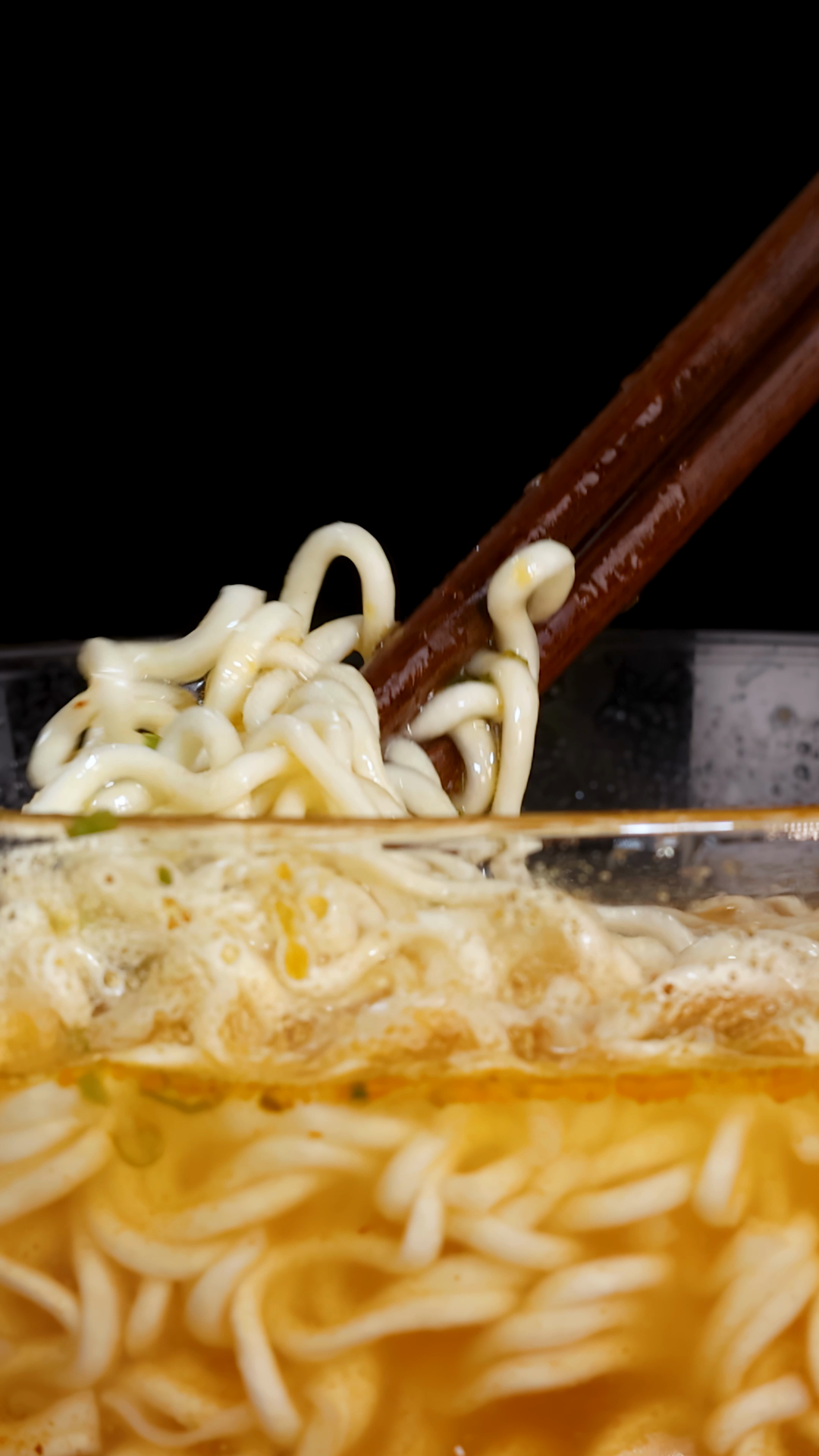 Chopsticks Lifting Instant Noodles From Hot Stock Footage SBV-353068417 ...