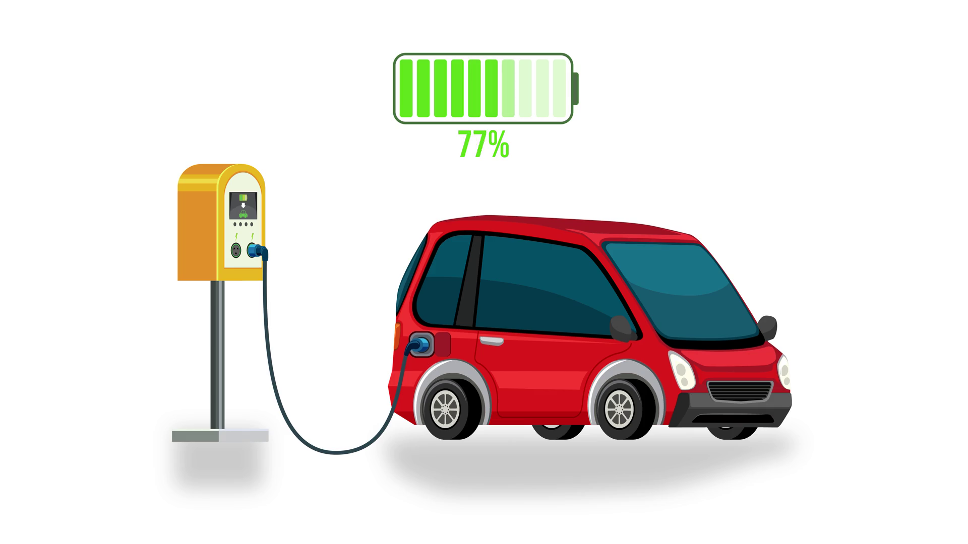 Electric Car Charging Animation With Stock Footage SBV-352329227 ...