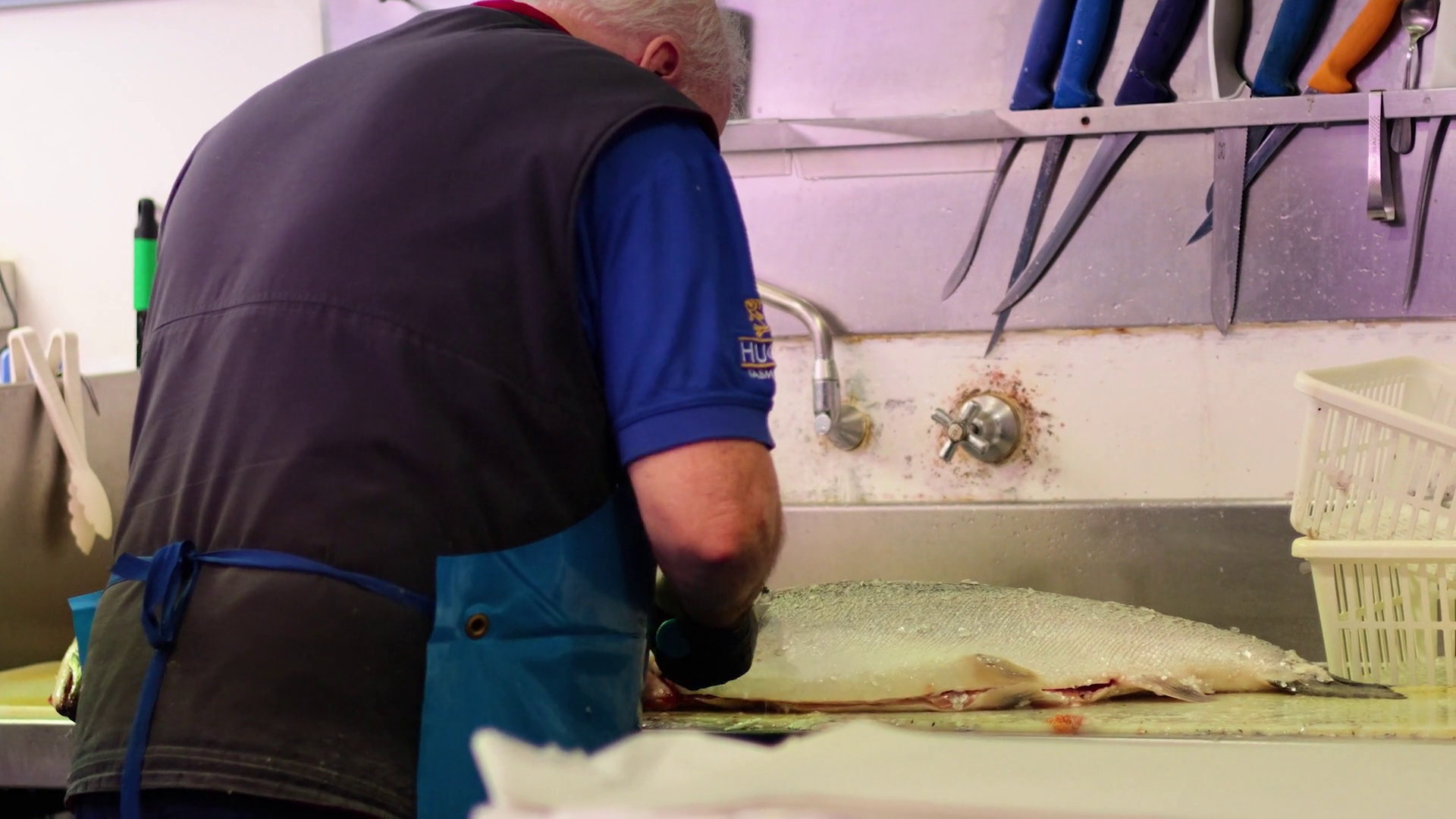 Man Scaling Fish In Melbourne Stock Footage SBV-352708909 - Storyblocks