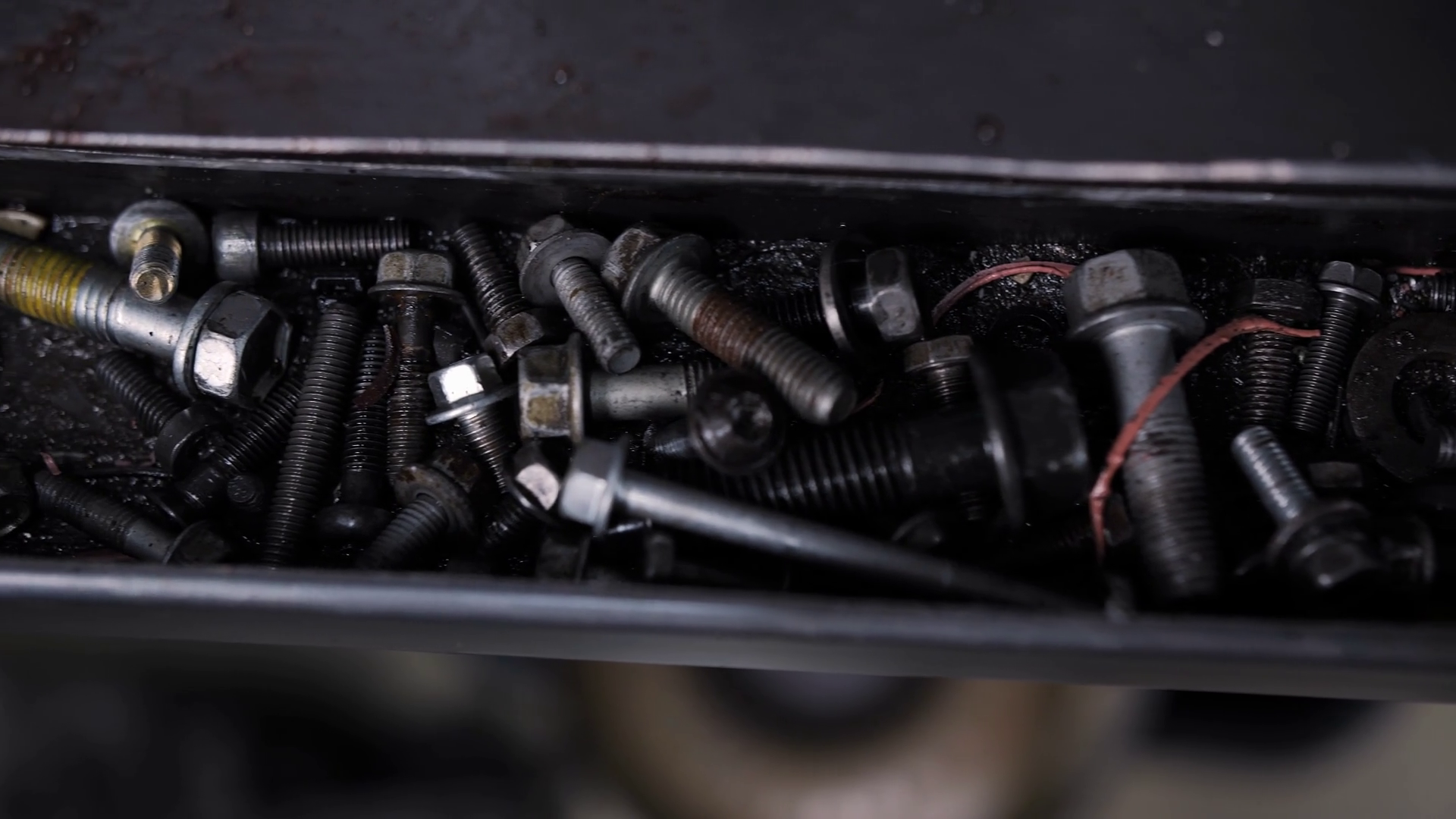 Assorted Bolts Screws Stored In Metal Stock Footage SBV-352900203 ...