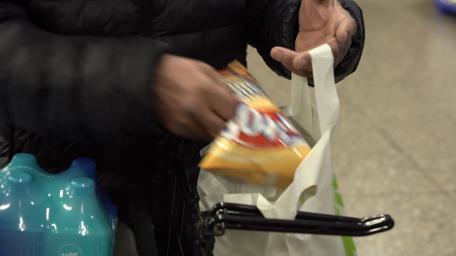 African American Man Bagging Groceries At Stock Footage SBV-351950047 ...