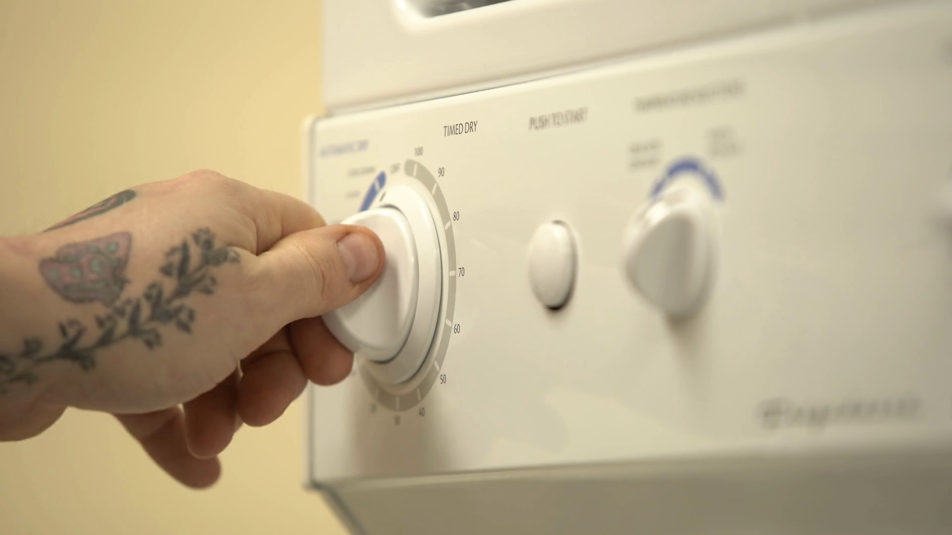 Person Turning Dial On Dryer Machine Stock Footage SBV-351950235 ...