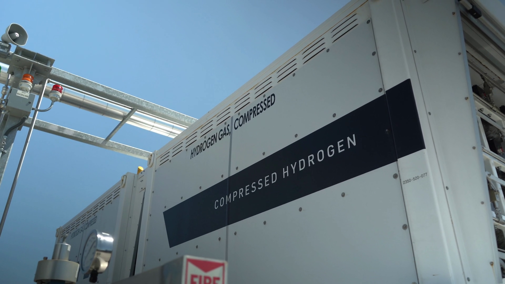 Compressed Hydrogen Stored At Hydrogen Fuel Stock Footage SBV-351949766 ...