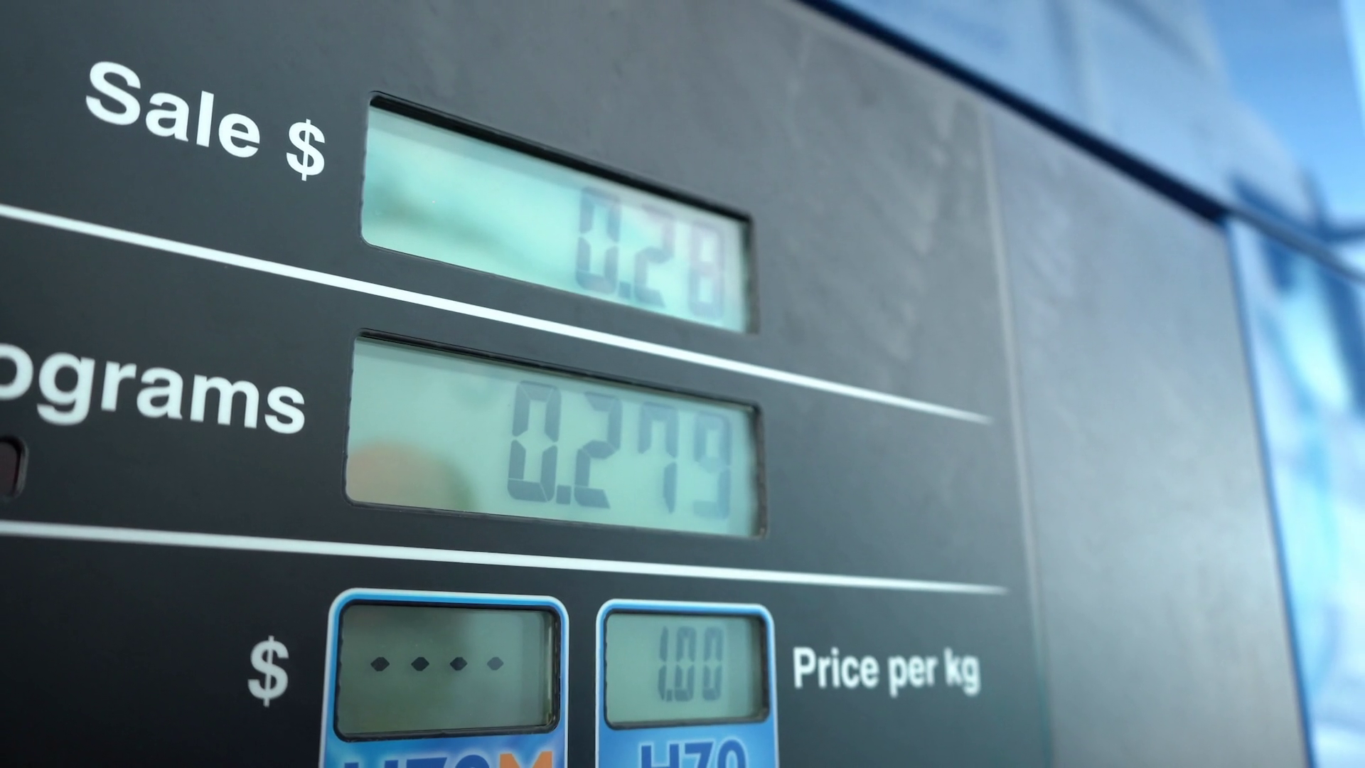 Hydrogen Fueling Station Prices Kilograms At Stock Footage SBV ...