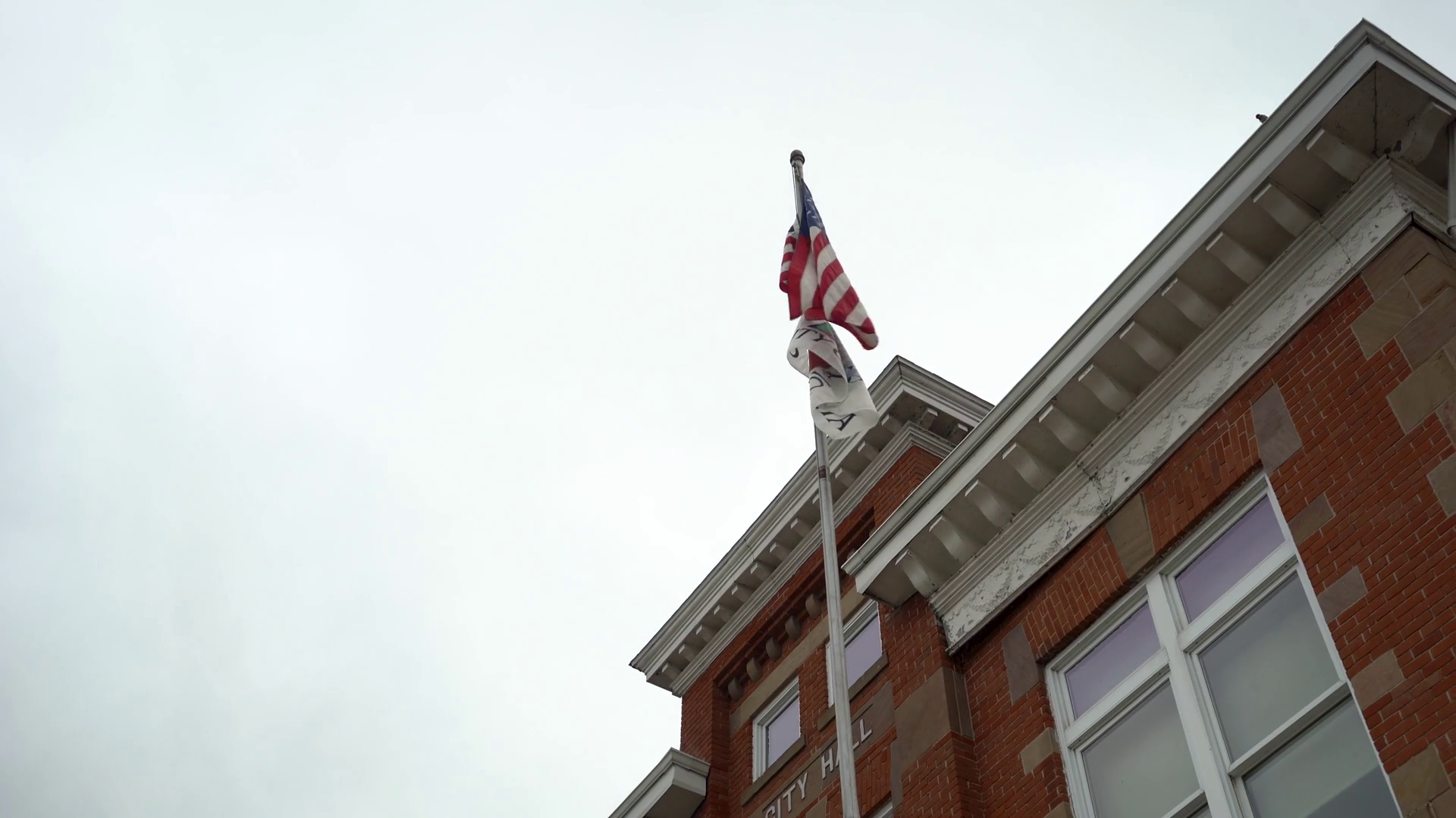 American Flag Ionia Flag Blowing In Wind 4k Stock Footage SBV-347604456 ...