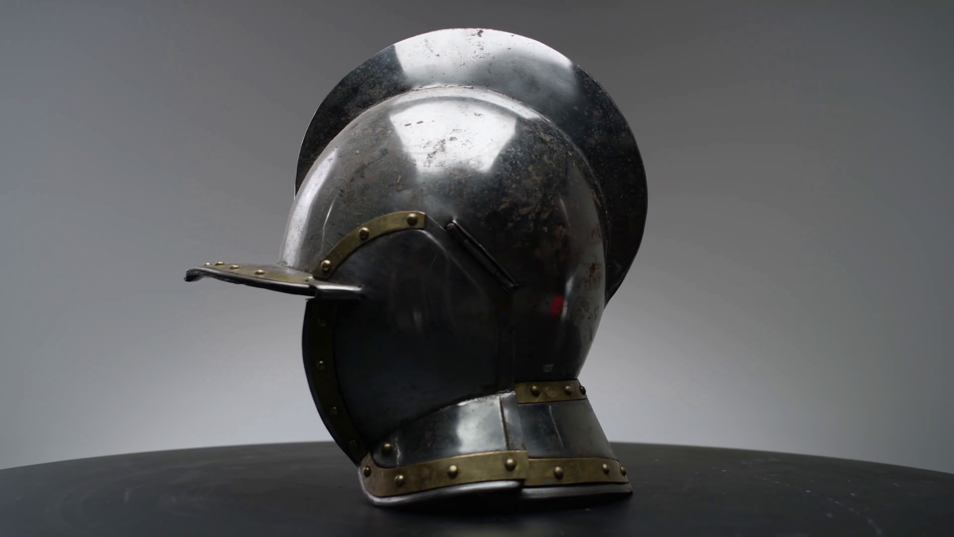Silver Knight Helmet Armor Studio Stock Motion Graphics SBV-347315979 ...