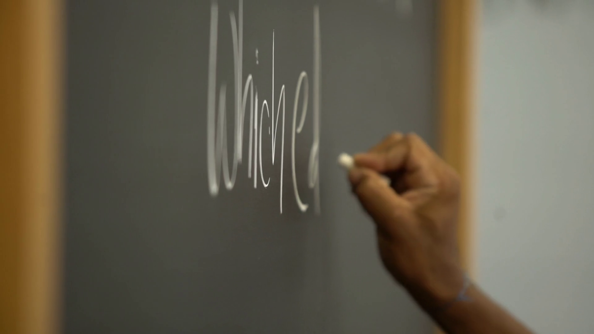 Close Up Of Hand Writing On Chalkboard Stock Footage SBV-347318257 ...