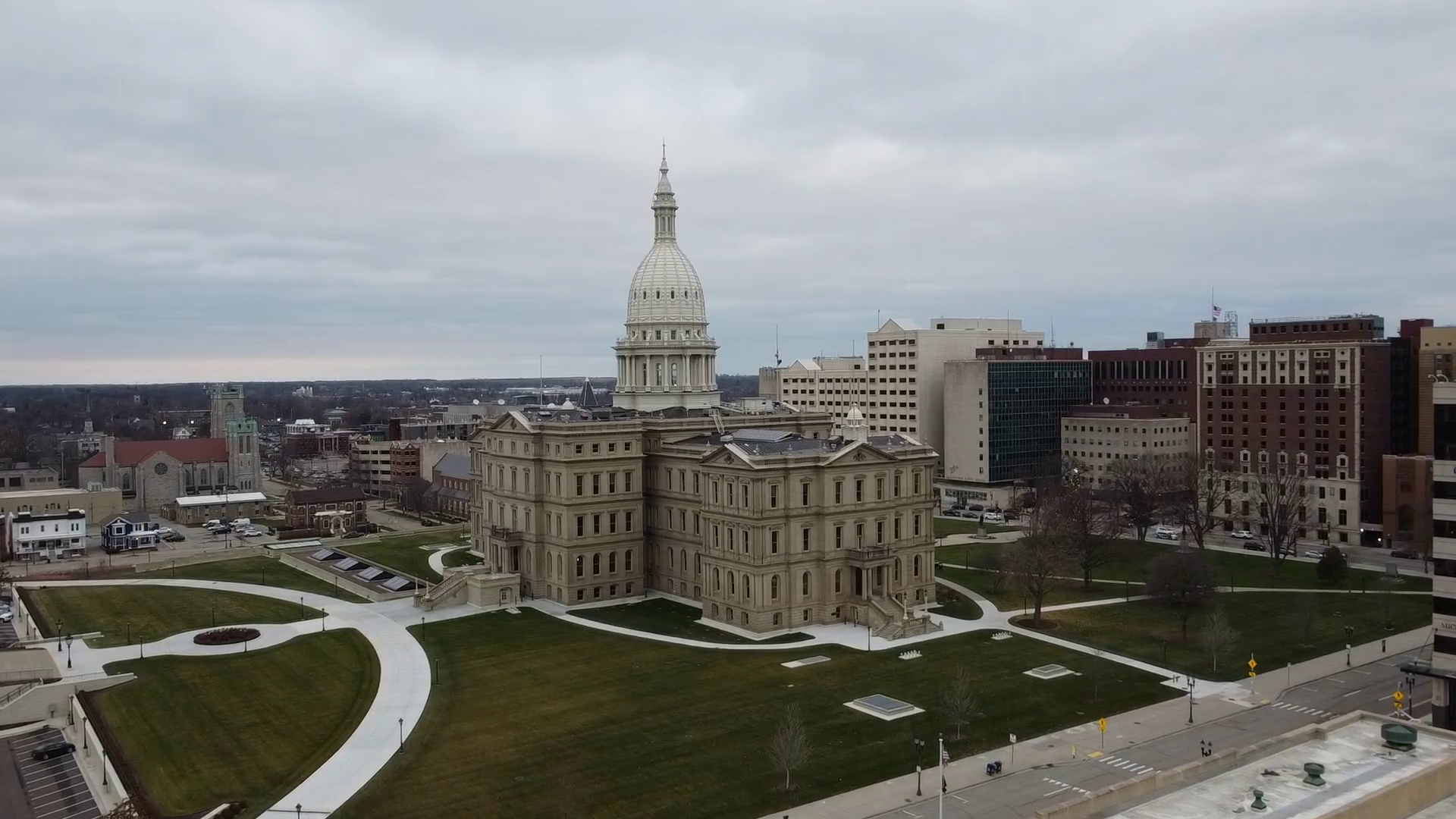 State Capitol Building Lansing Michigan Stock Footage SBV-347747959 ...