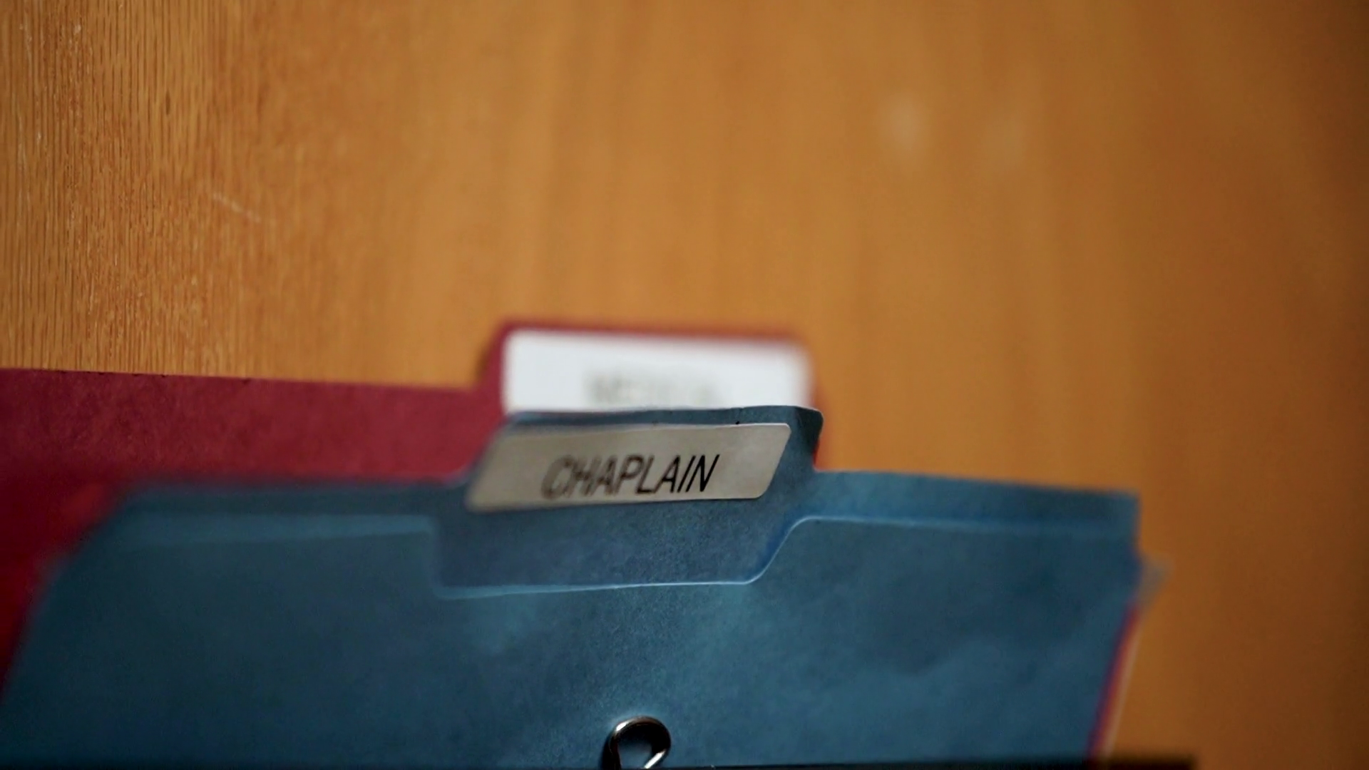 Blue Folder Labeled Chaplain In Healthcare Stock Footage SBV-351868662 ...