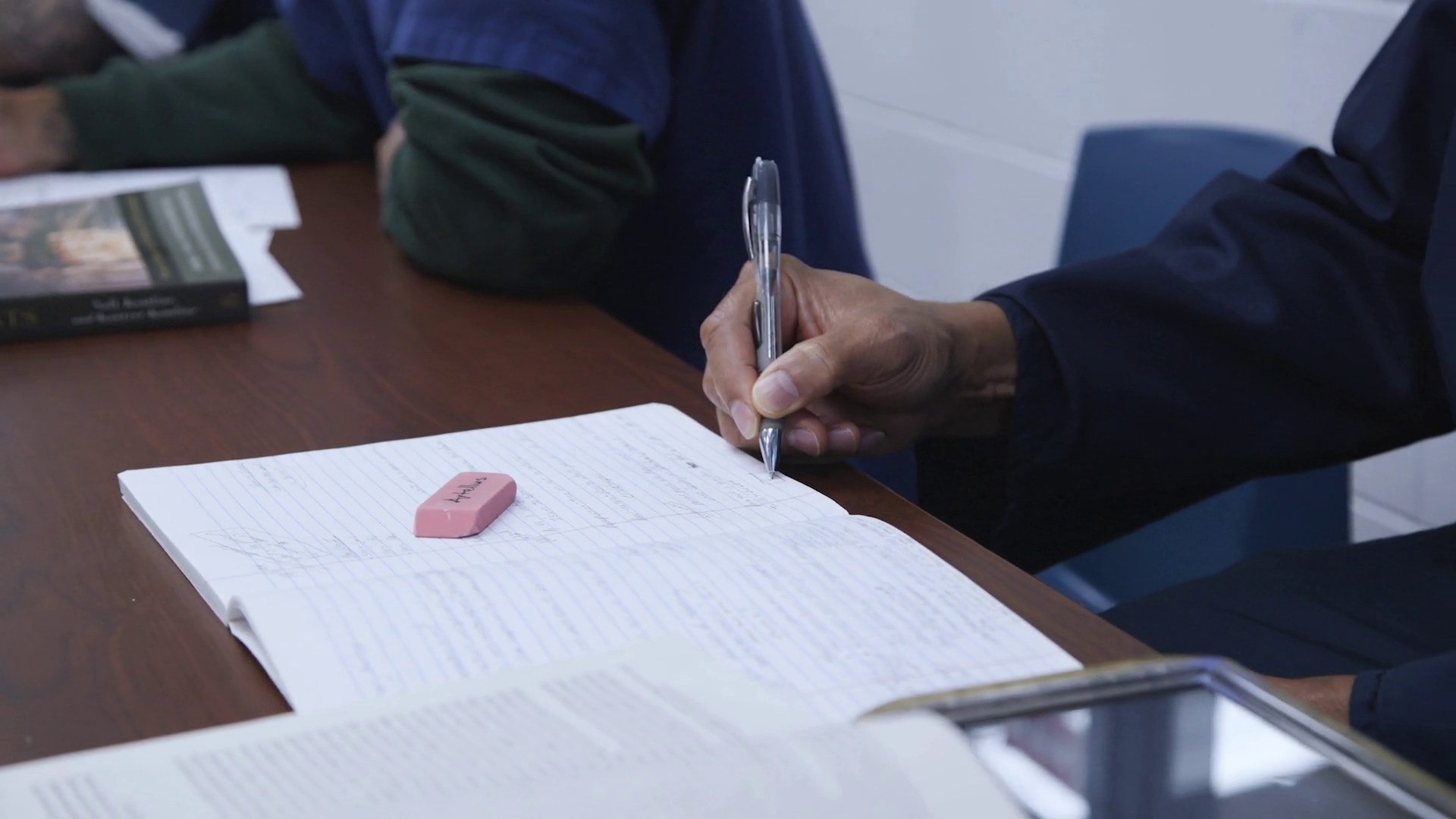 African American Prisoner Writing In Prison Stock Footage SBV-351741246 ...