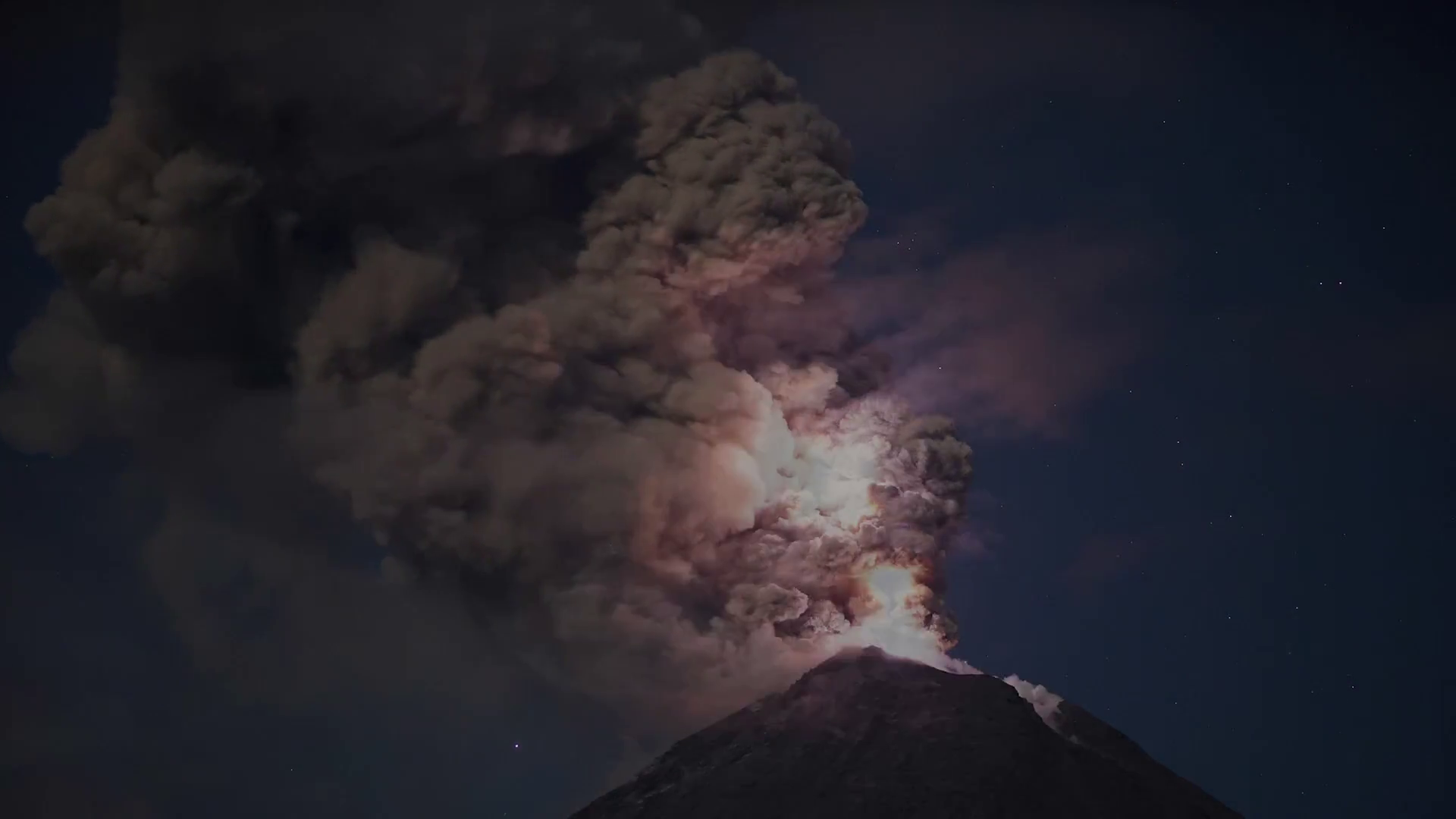 Volcanic Lightning In Ash Clouds During Stock Footage SBV-351901553 ...
