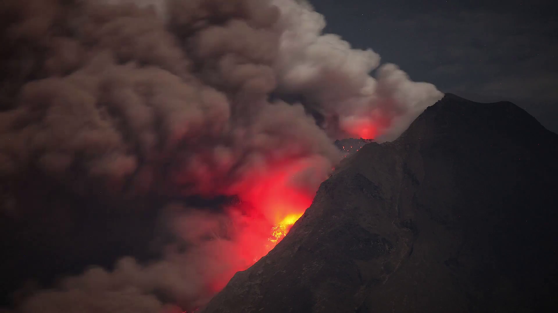 Time Lapse Footage Of Pyroclastic Flows From Stock Footage SBV ...