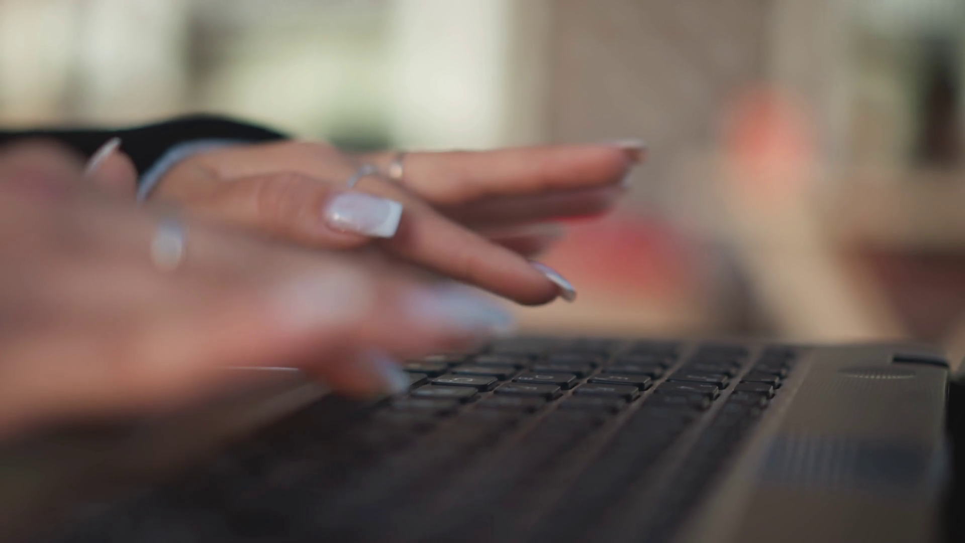 Close-up Of Hands Typing On Laptop Keyboard Stock Footage SBV-351755829 ...