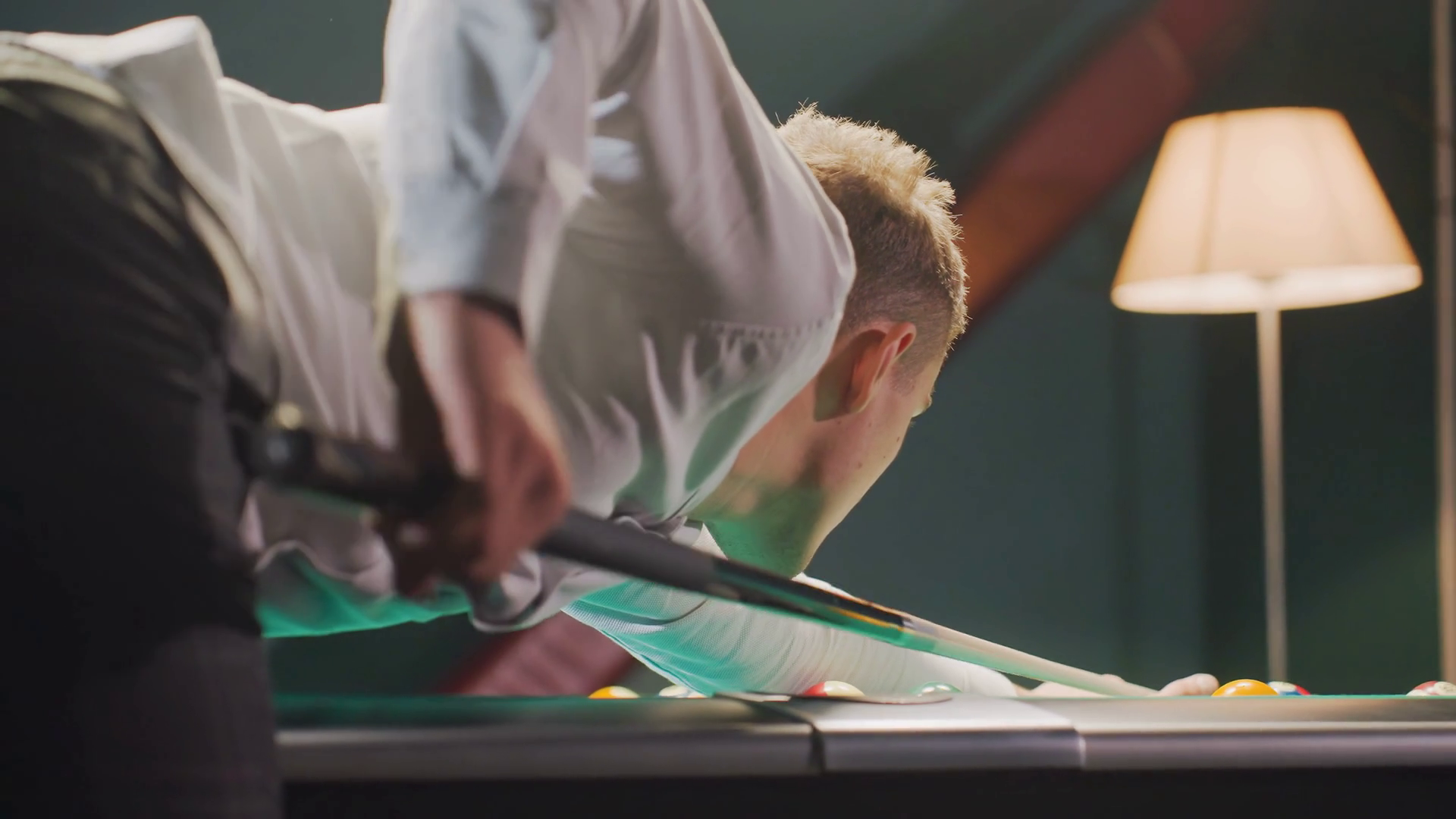 Close-up Of Young Man In White Shirt Leaning Stock Footage SBV ...