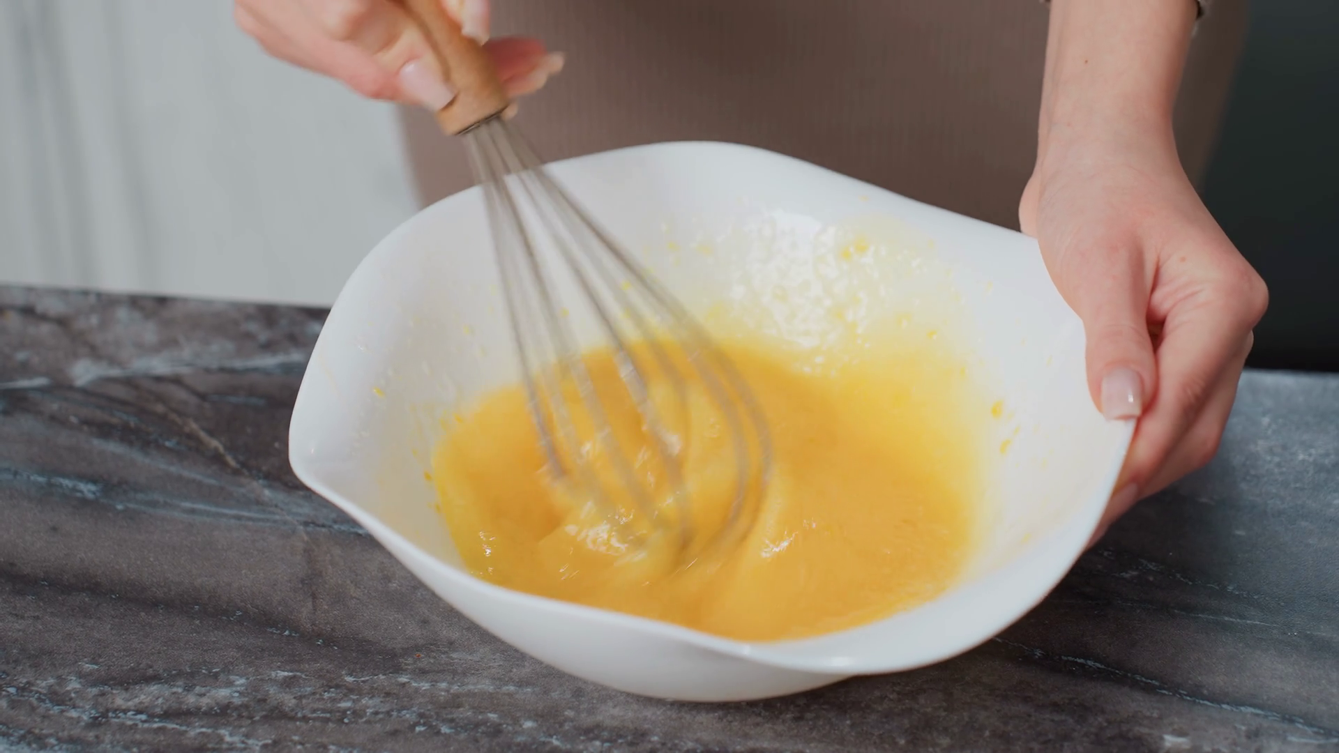 Close-up Of Hands Whisking Eggs In White Stock Footage SBV-351906318 ...