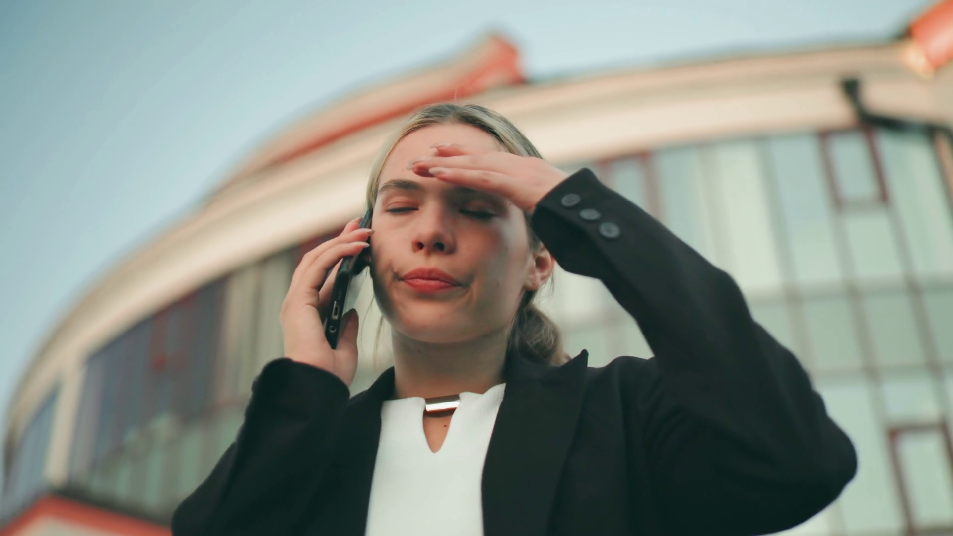 Furious Lady In Professional Outfit Speaks Stock Footage SBV-351937810 ...