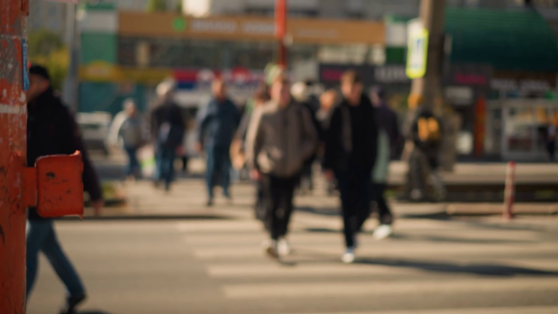 Blurry View Of Busy Environment With People Stock Footage SBV-351975476 ...