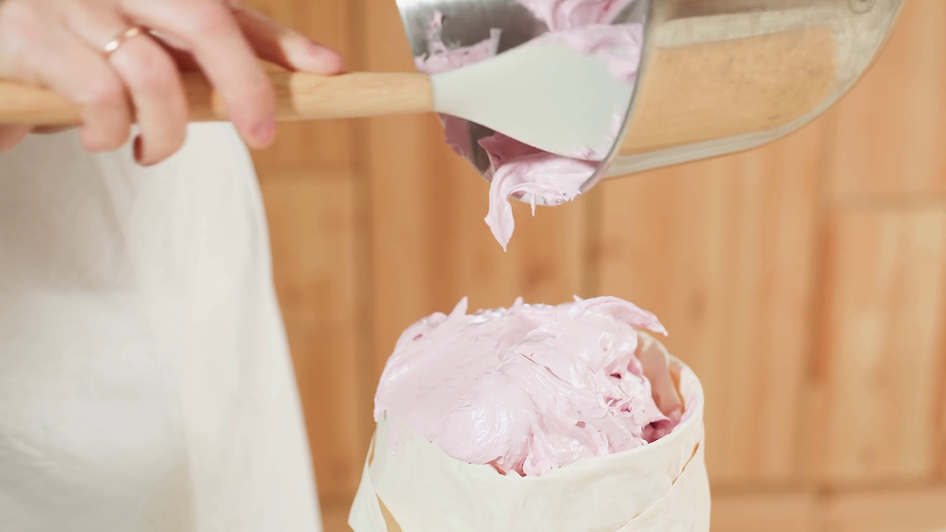 Baker Fluffy Pink Dough From Large Mixing Stock Footage SBV-352004490 ...