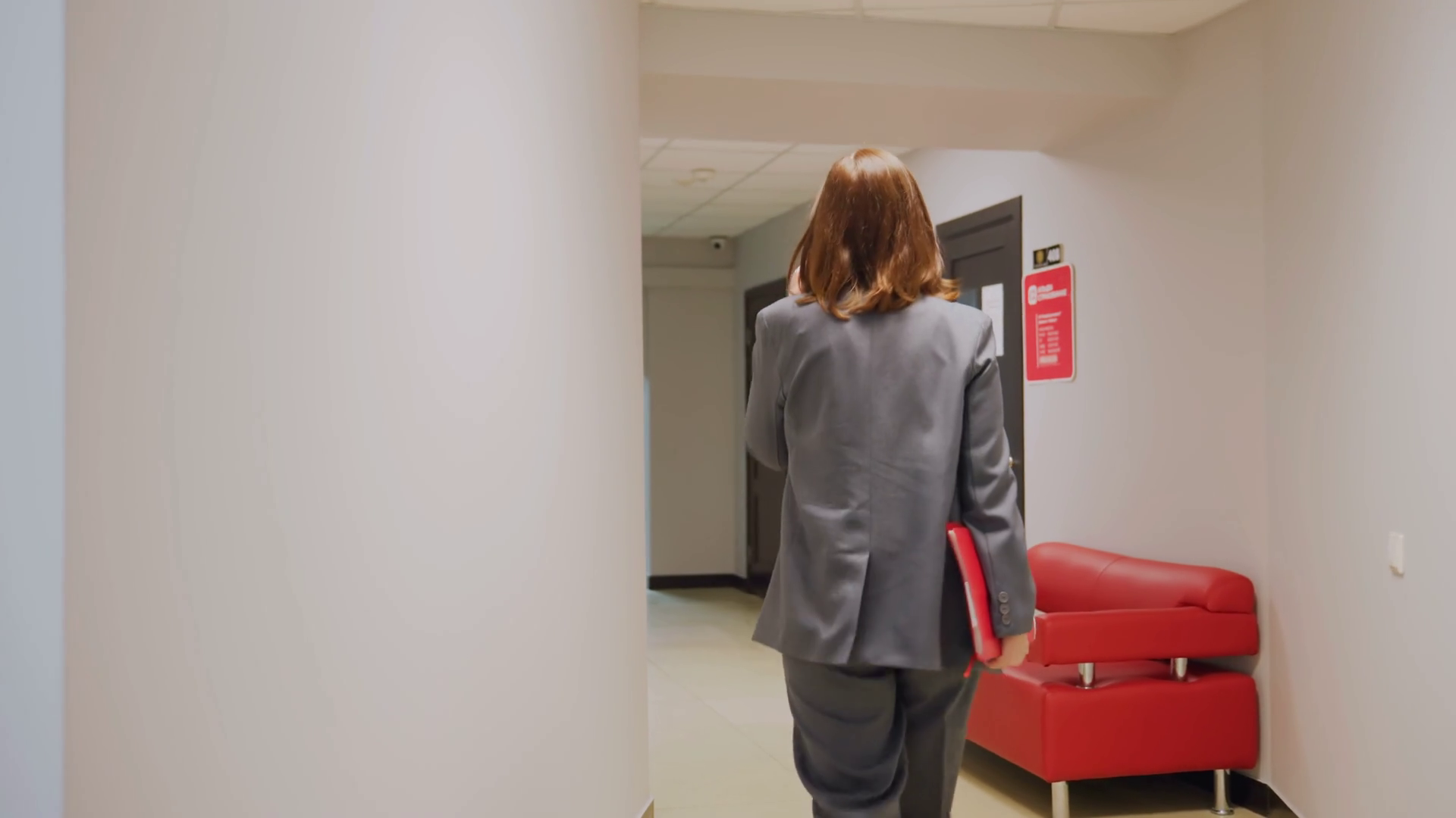 Businesswoman Walking Down Modern Office Stock Footage SBV-352006474 ...