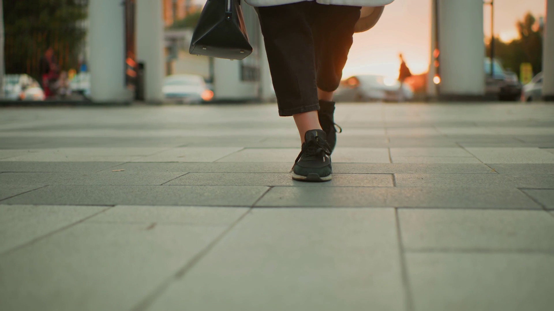Leg View Of Woman Walking Confidently On Stock Footage SBV-352086160 ...