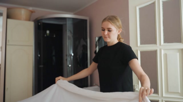 Girl Opening Clothes Stock Footage: Royalty-Free Video Clips - Storyblocks