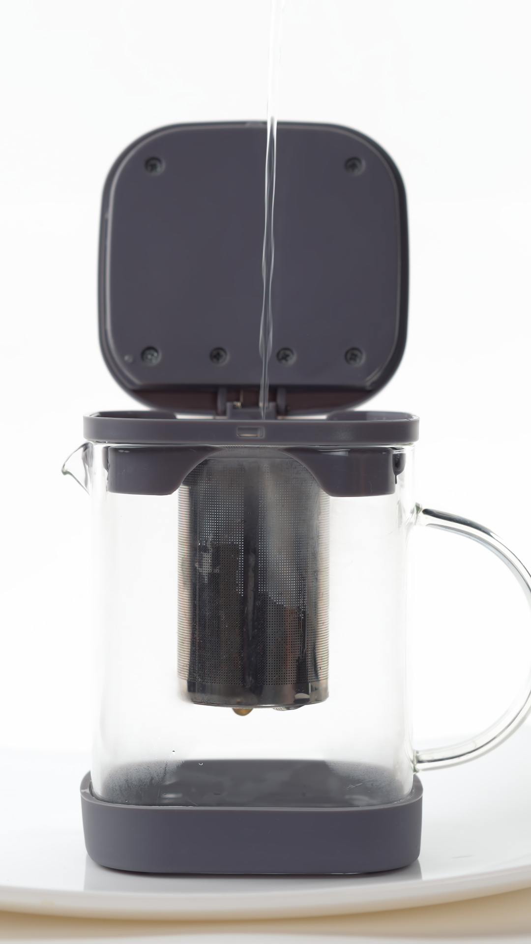 Hot Water Pouring Into French Press With Stock Footage SBV-353064188 ...