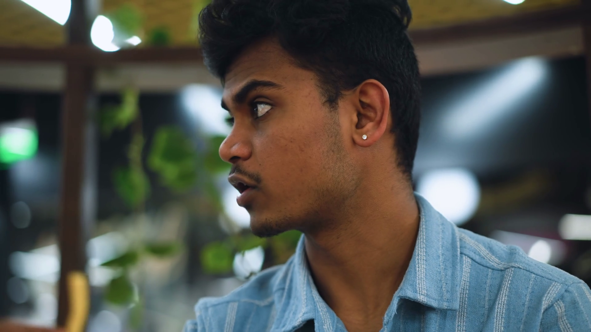Light Skin Indian Man With Curly Dark Hair Stock Footage SBV-352597783 ...